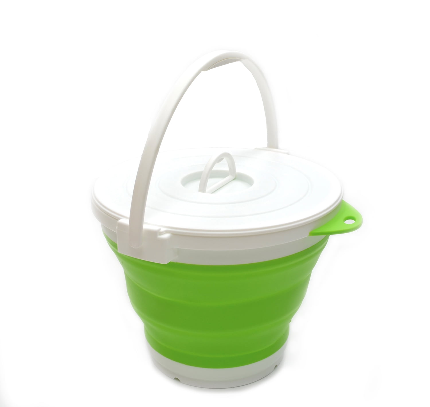 SAMMART 10L Collapsible Bucket with Locking Lid - Portable, Foldable ...