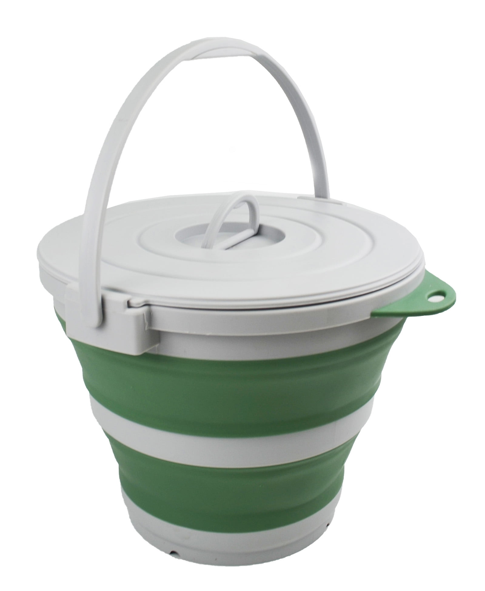 SAMMART 10L (2.64Gallon) Collapsible Fishing Bucket with Locking Lid ...