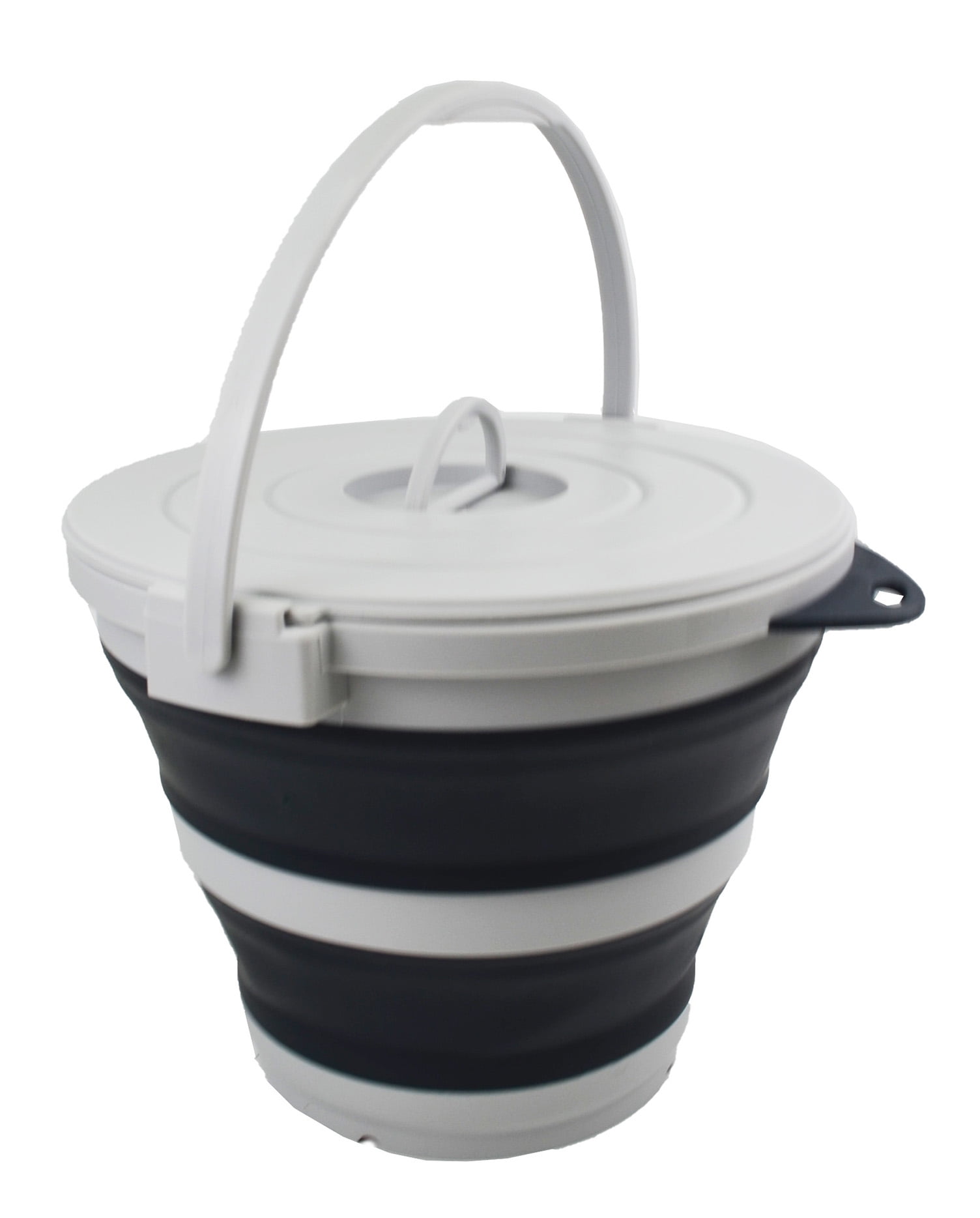 SAMMART 10L (2.64Gallon) Collapsible Fishing Bucket with Locking Lid ...
