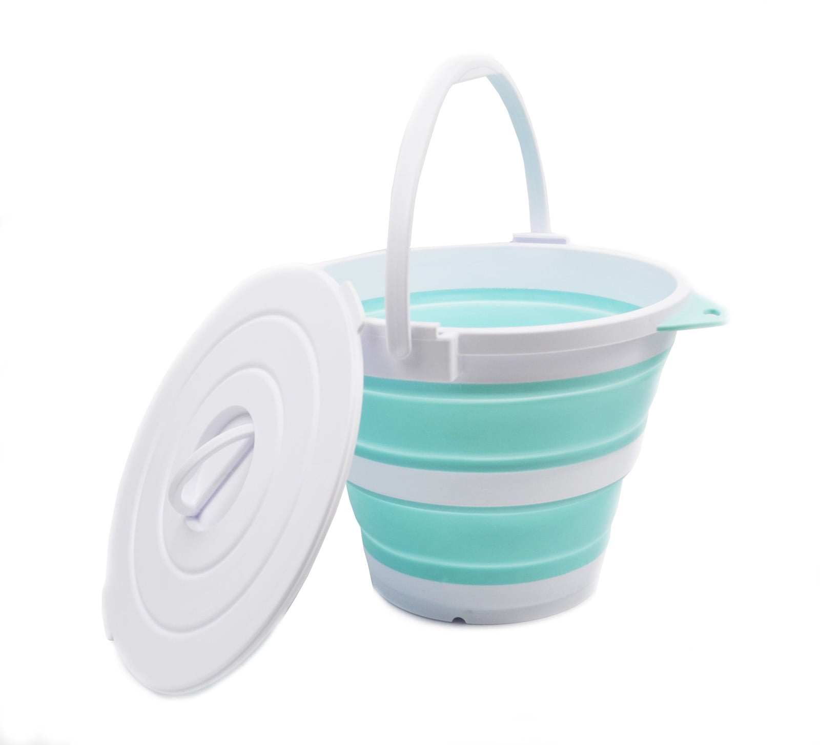 SAMMART 10L (2.64Gallon) Collapsible Fishing Bucket with Locking Lid ...