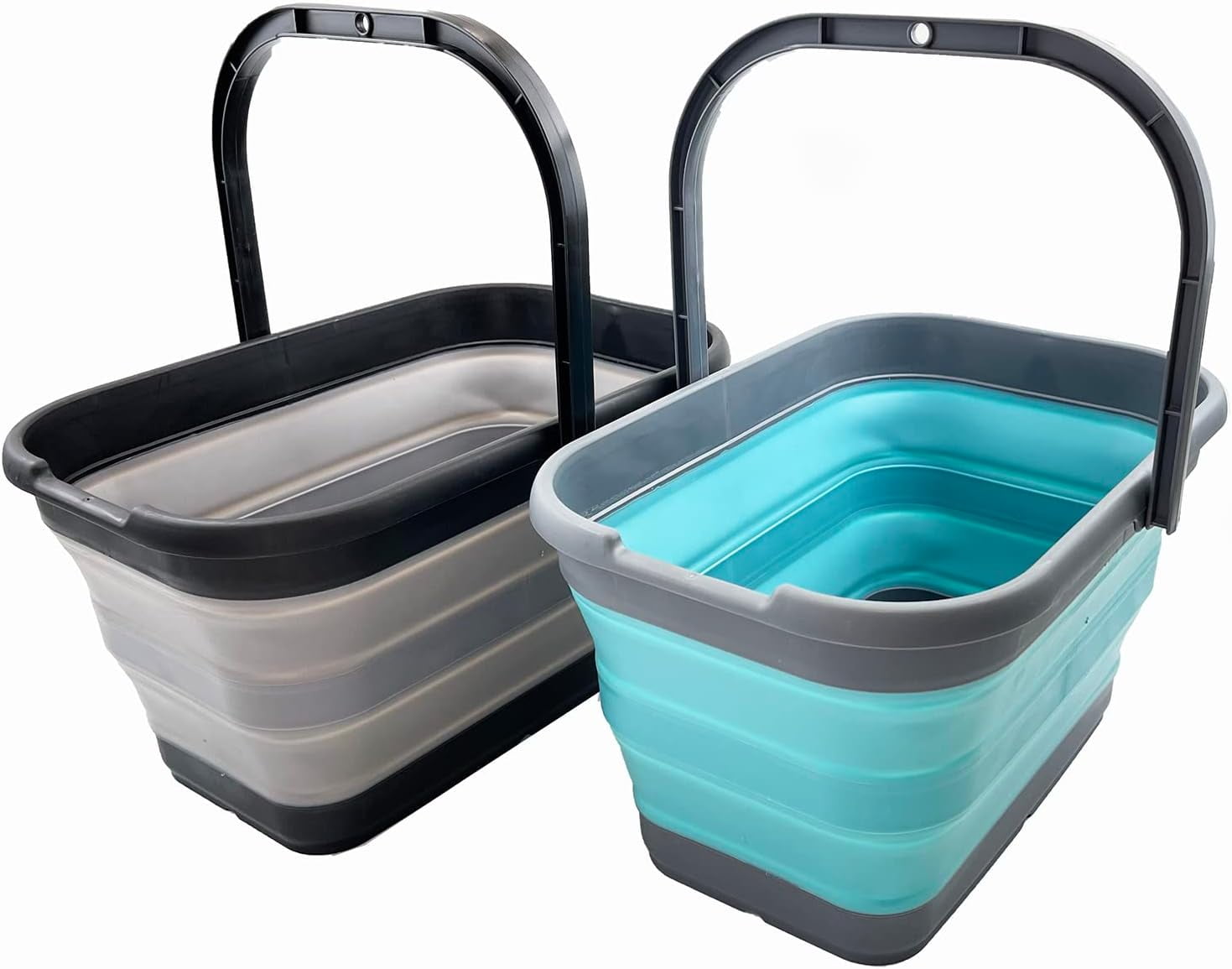 SAMMART 12L (3.1 Gallon) Collapsible Rectangular Handy Bucket/Multiuse ...