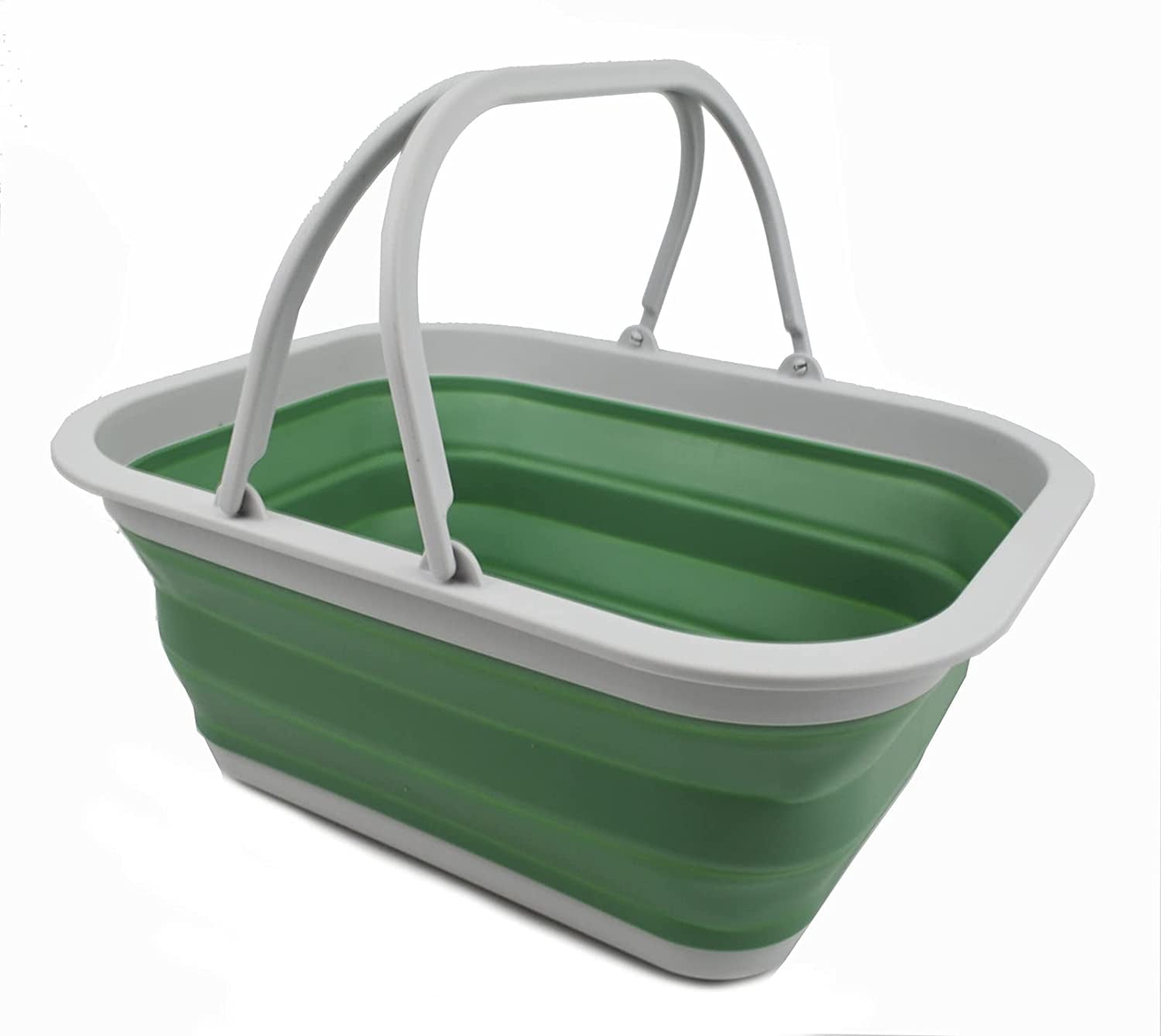 SAMMART 15L (4 Gallon) Collapsible Basket with Handle - Portable ...