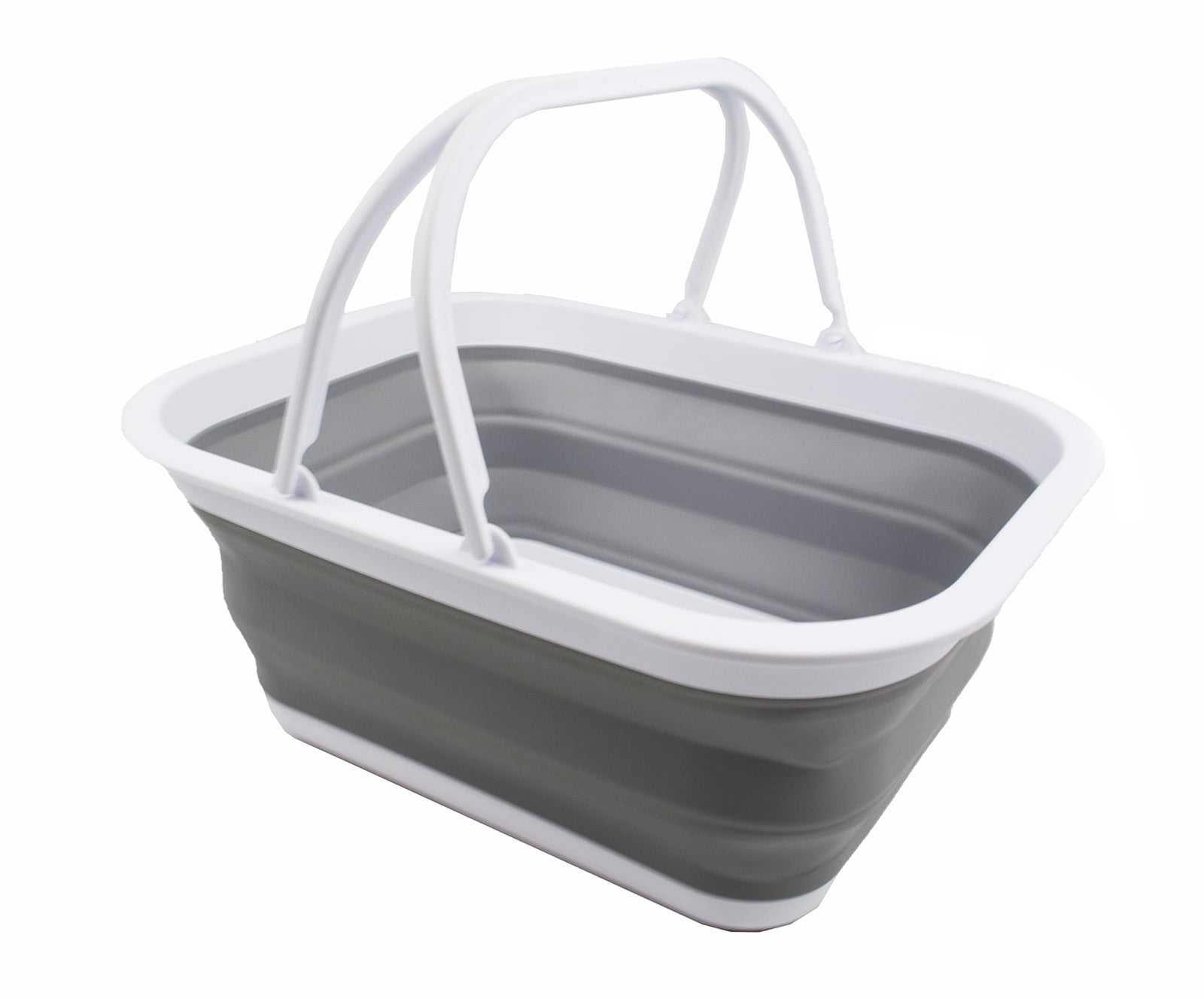 SAMMART 15L (4 Gallon) Collapsible Basket with Handle - Portable ...