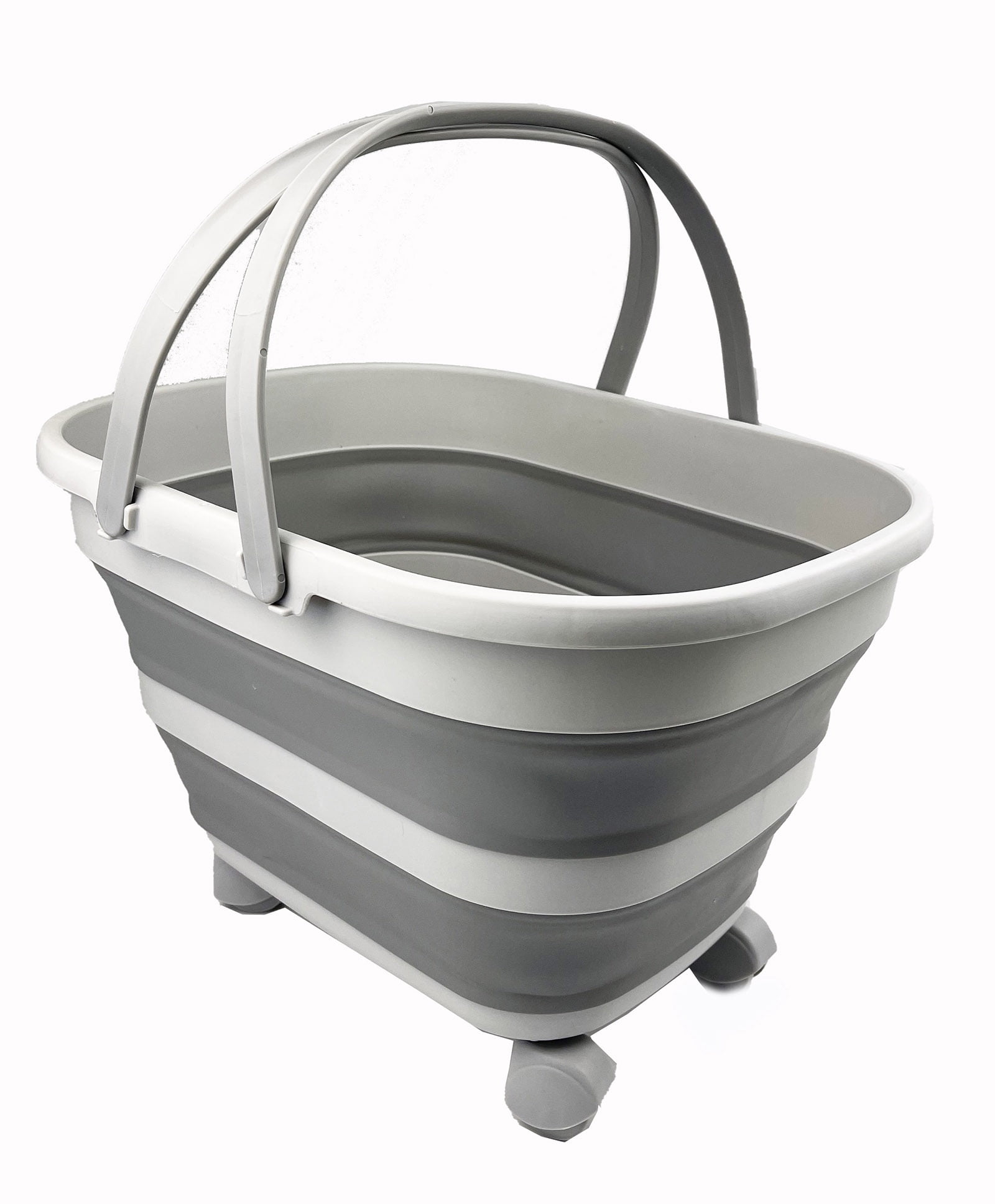 SAMMART 17L (4.5 Gallon) Collapsible Basket with Handle-Portable ...