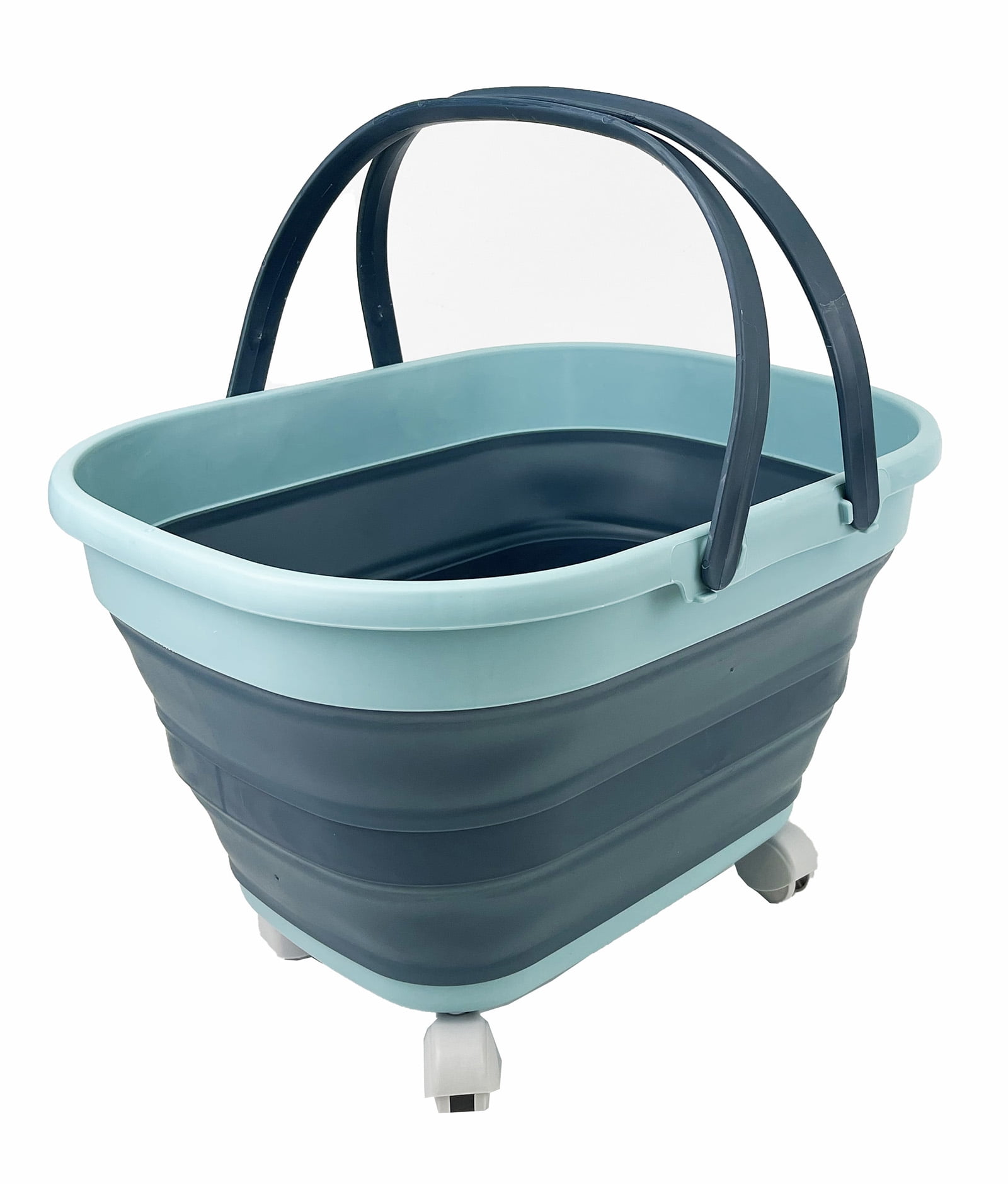 SAMMART 17L(4.5 Gallon) Collapsible Basket with Handle-Portable Outdoor Picnic Basket/Crater ...