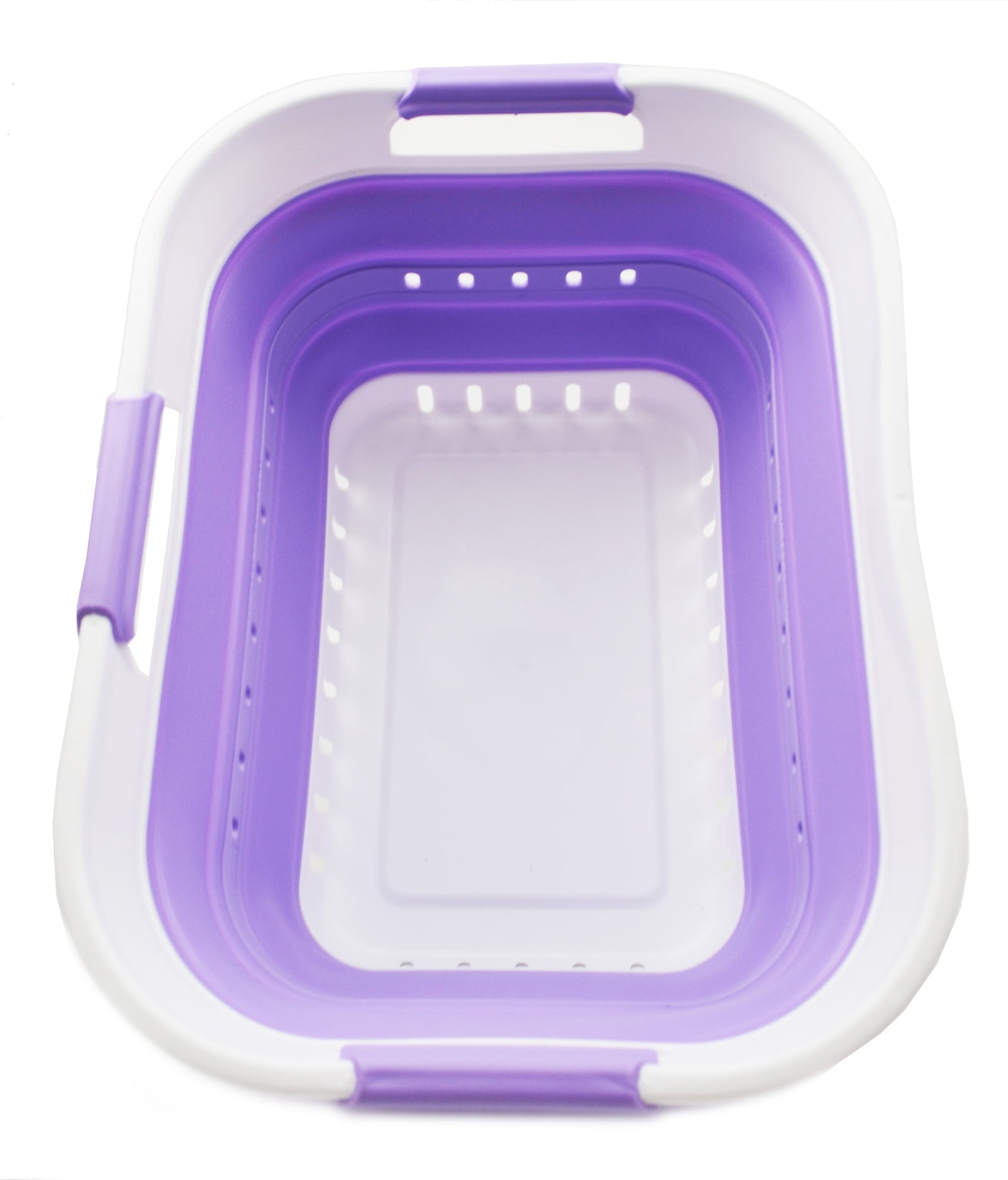 SAMMART 19L (5 gallon) Super Mini Collapsible 3 Handled Plastic Basket ...