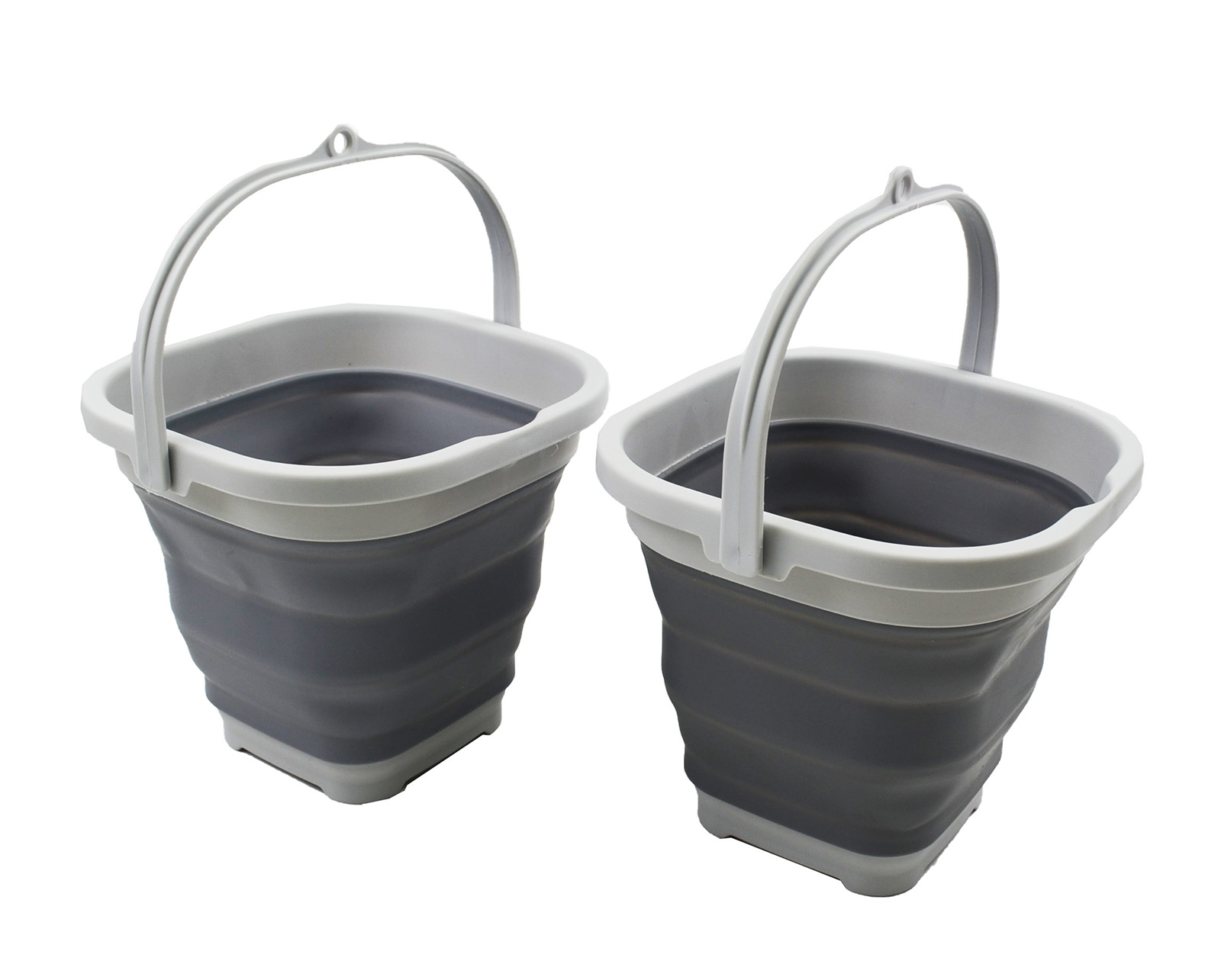 SAMMART 2.6L (0.68 Gallon) Super Mini Sqare Collapsible Plastic Bucket ...