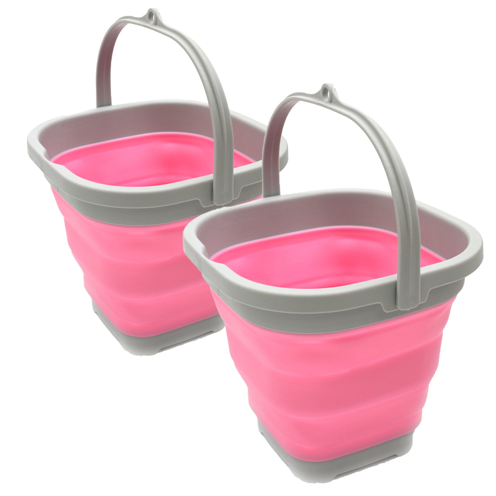 SAMMART 2.6L (0.68 Gallon) Super Mini Sqare Collapsible Plastic Bucket ...