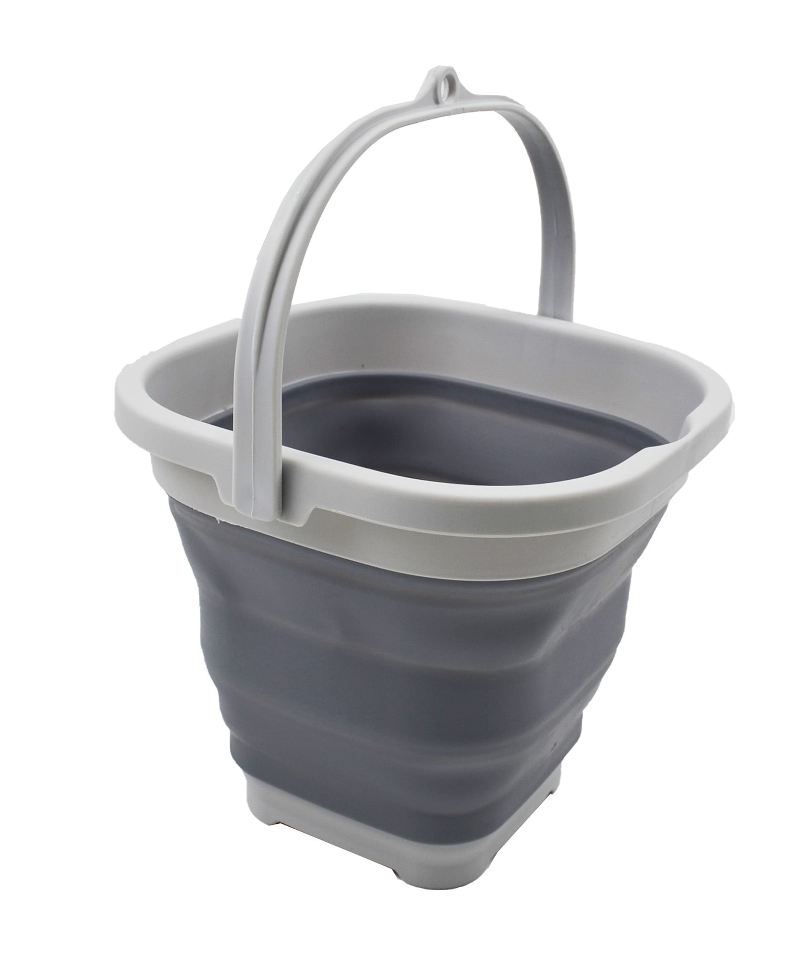SAMMART 2.6L (0.68 Gallon) Super Mini Sqare Collapsible Plastic Bucket ...