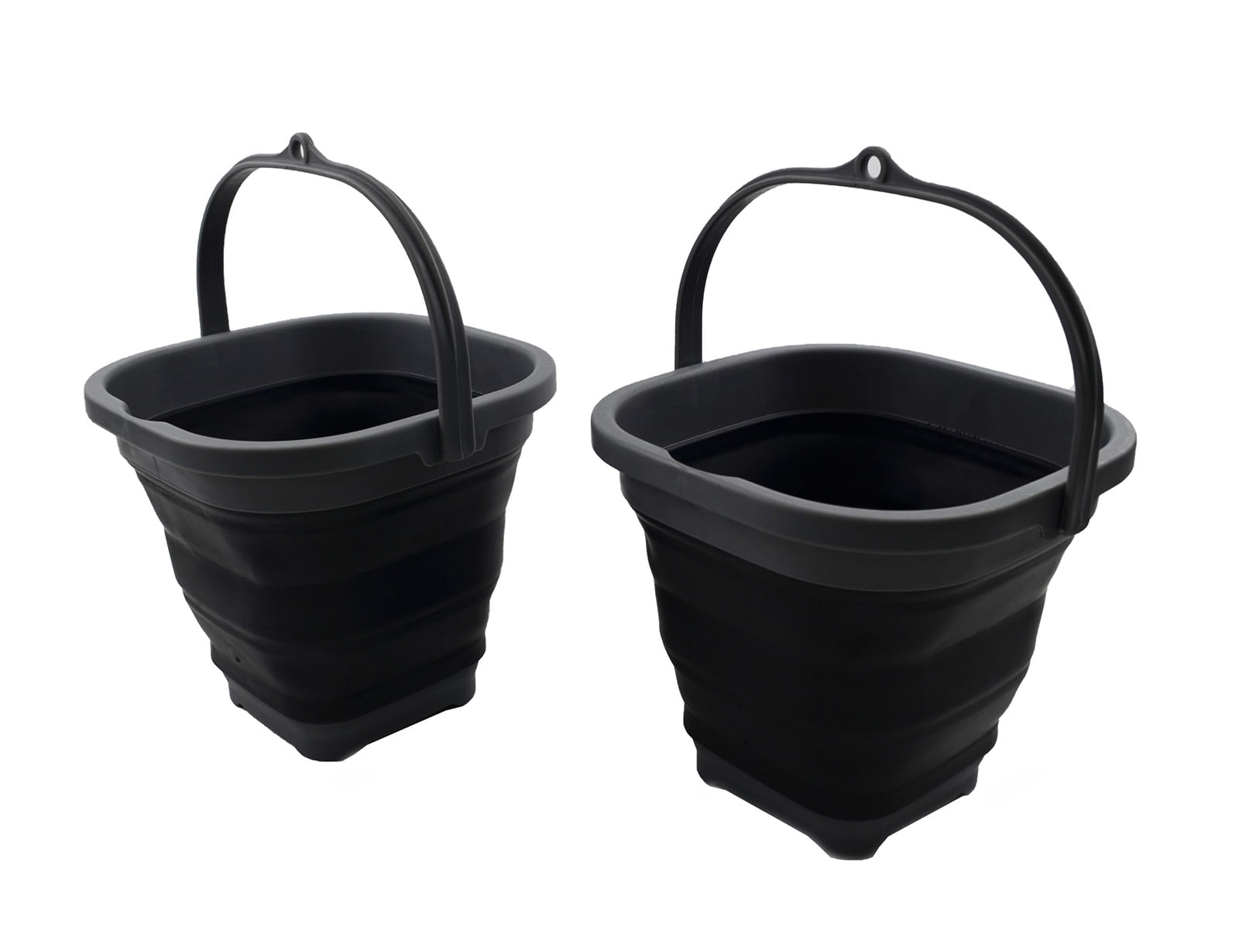 SAMMART 2.6L (0.68 Gallon) Super Mini Sqare Collapsible Plastic Bucket ...