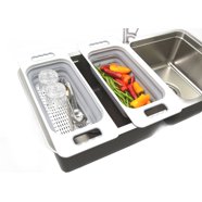 Dreamroo Adjustable Over-the-Sink Colander, Multi-Purpose Plastic ...