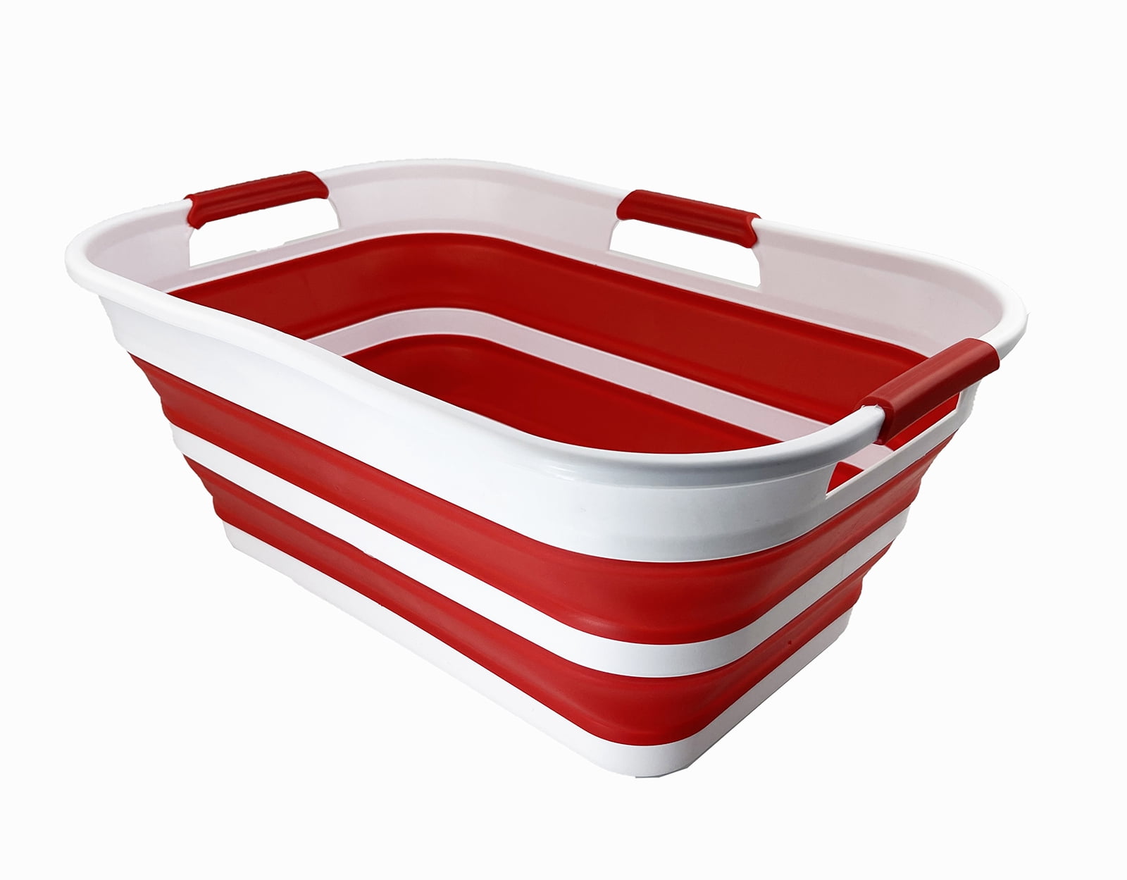 SAMMART 21L (5.5 Galloons) Collapsible Plastic Storge Basket - Foldable ...