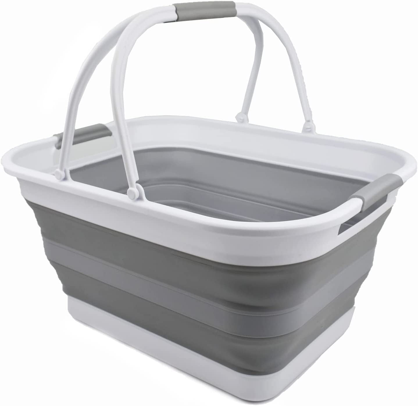 SAMMART 29L(7.6 Gallon) Collapsible Tub with Handle-Portable Outdoor ...