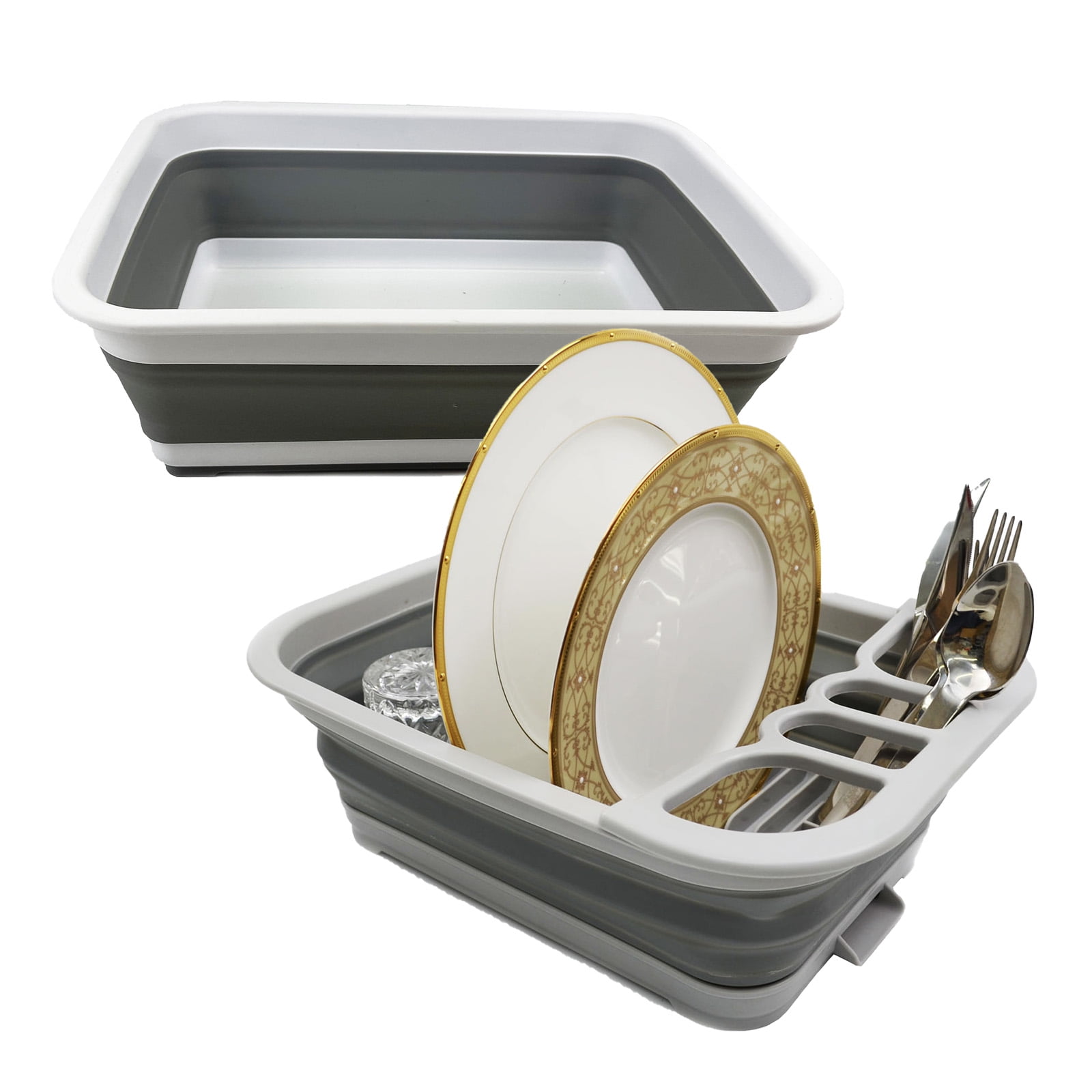 SAMMART 2pcs Kitchen & Outdoor Set : Collapsible Dish Drainer with ...