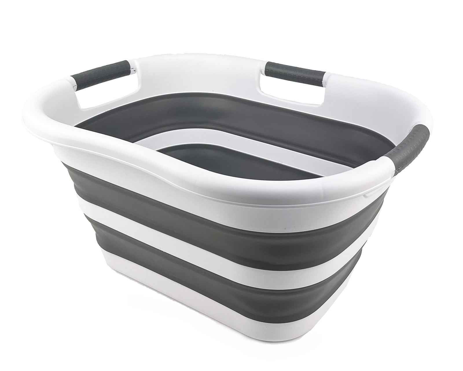 SAMMART 30L (7.9 gallons) Collapsible Plastic Laundry Basket/Washing ...