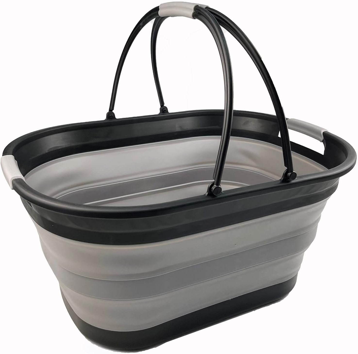 SAMMART 38L (10 Gallons) Collapsible Plastic Laundry Basket - Foldable ...