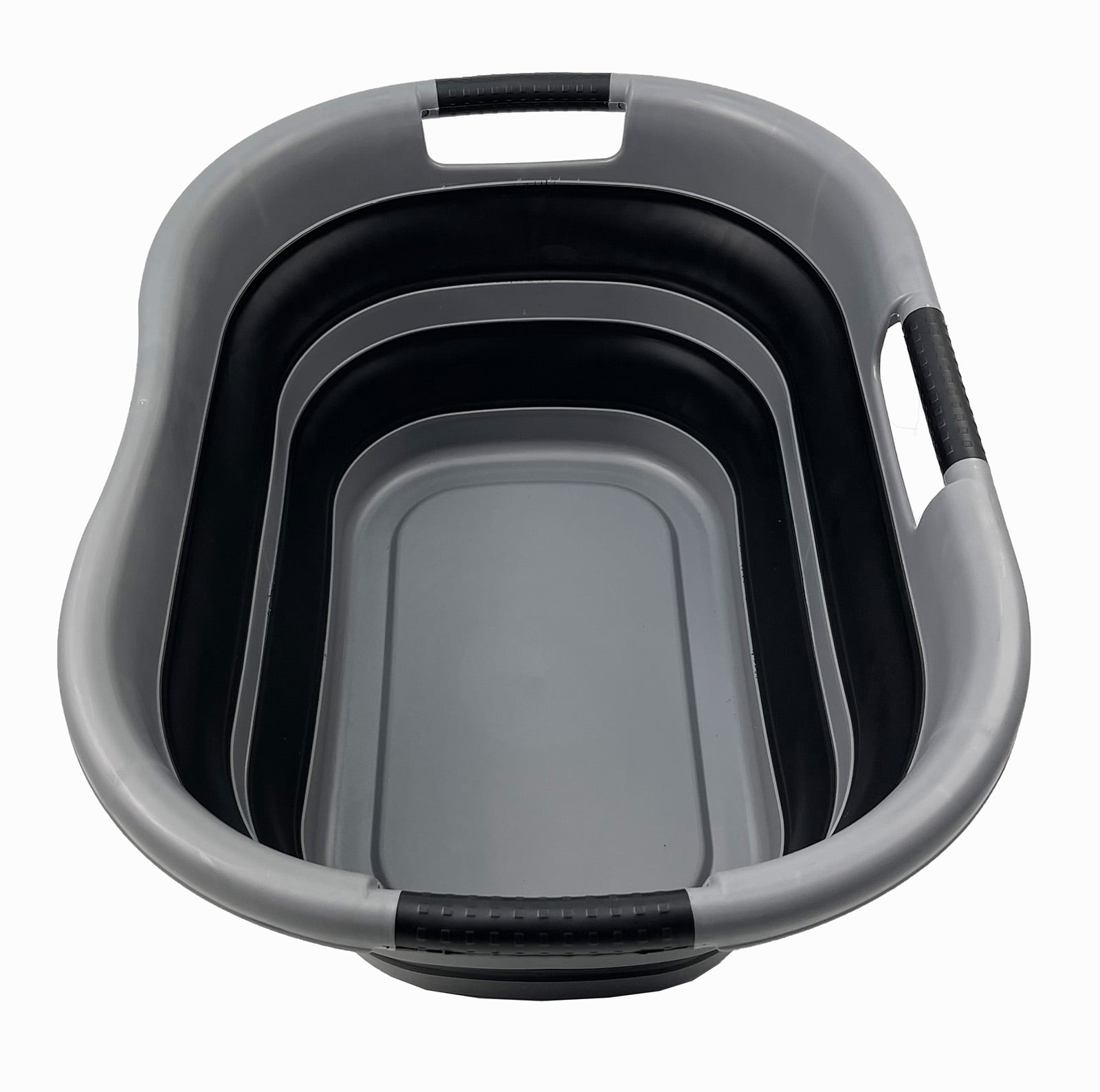 SAMMART 40L (10.5 Gallon) Collapsible Plastic Laundry Basket - Space Saving Storage Container ...