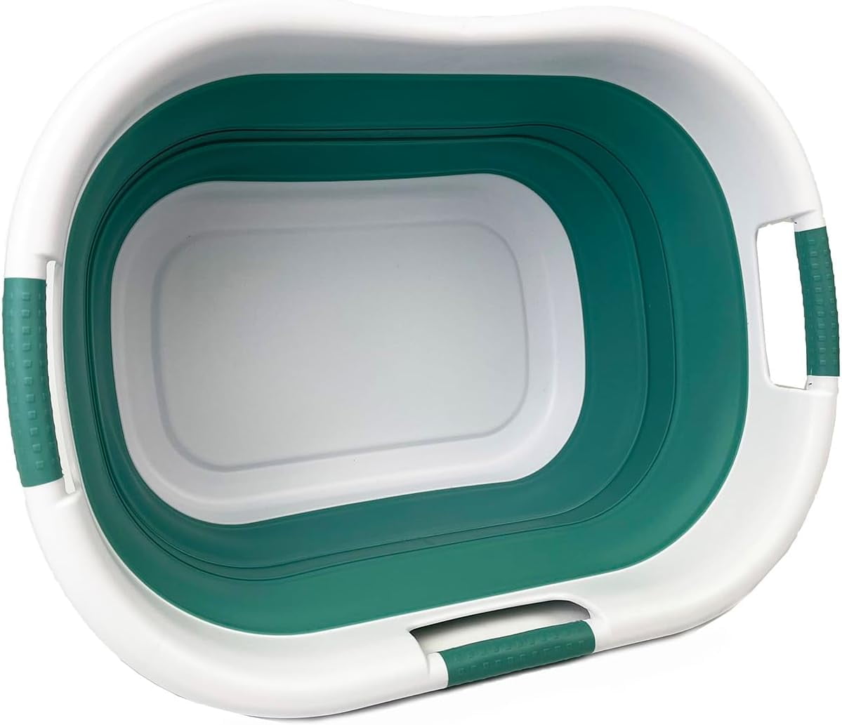 SAMMART 40L (10.5 gallon) Collapsible Plastic Laundry Basket - Foldable Storage Container ...