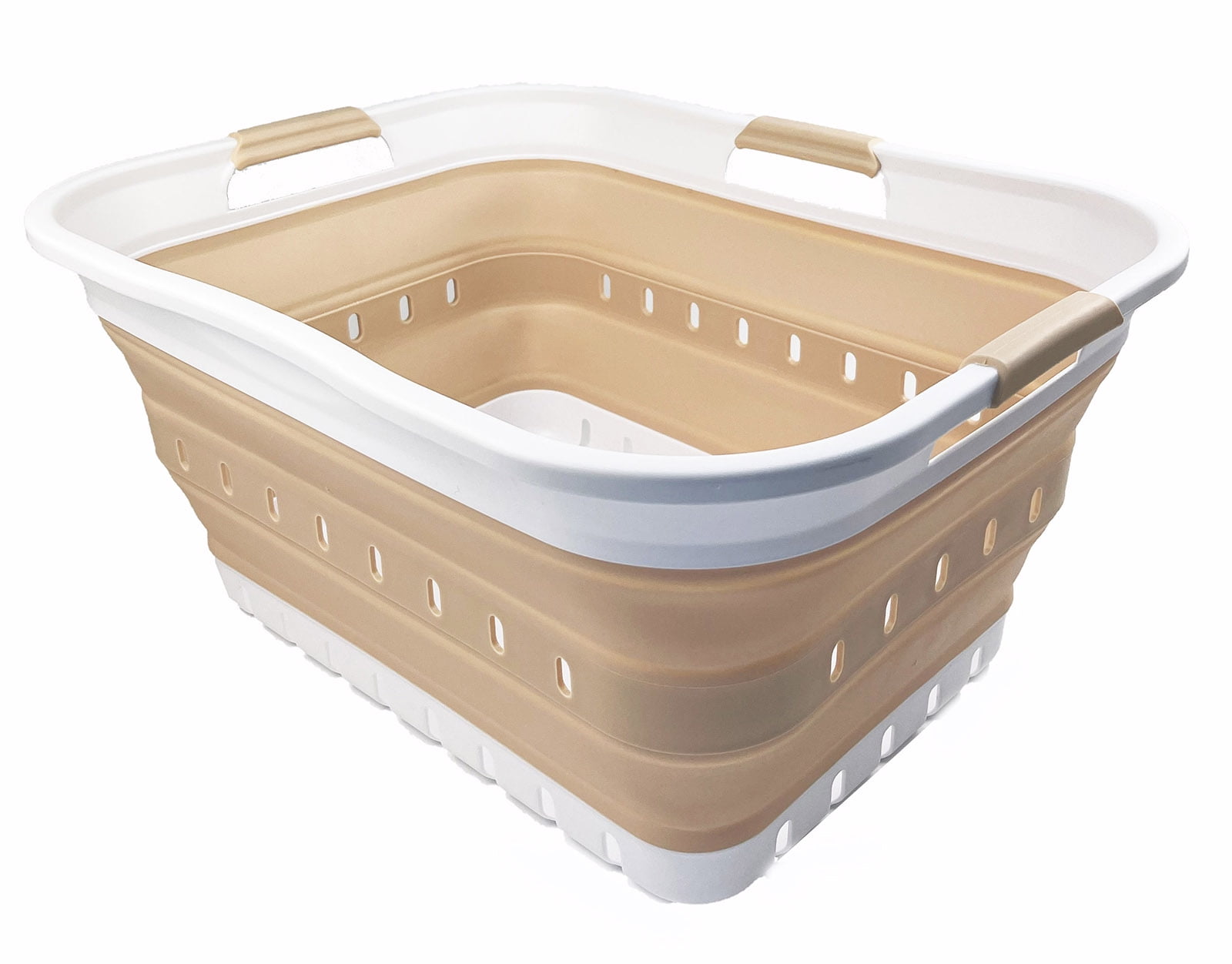 SAMMART 42L (11 gallon) Collapsible Plastic Laundry Basket - Foldable ...