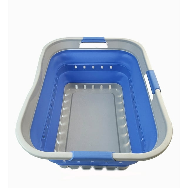 SAMMART 42L (11 gallon) Collapsible Plastic Laundry Basket - Foldable ...