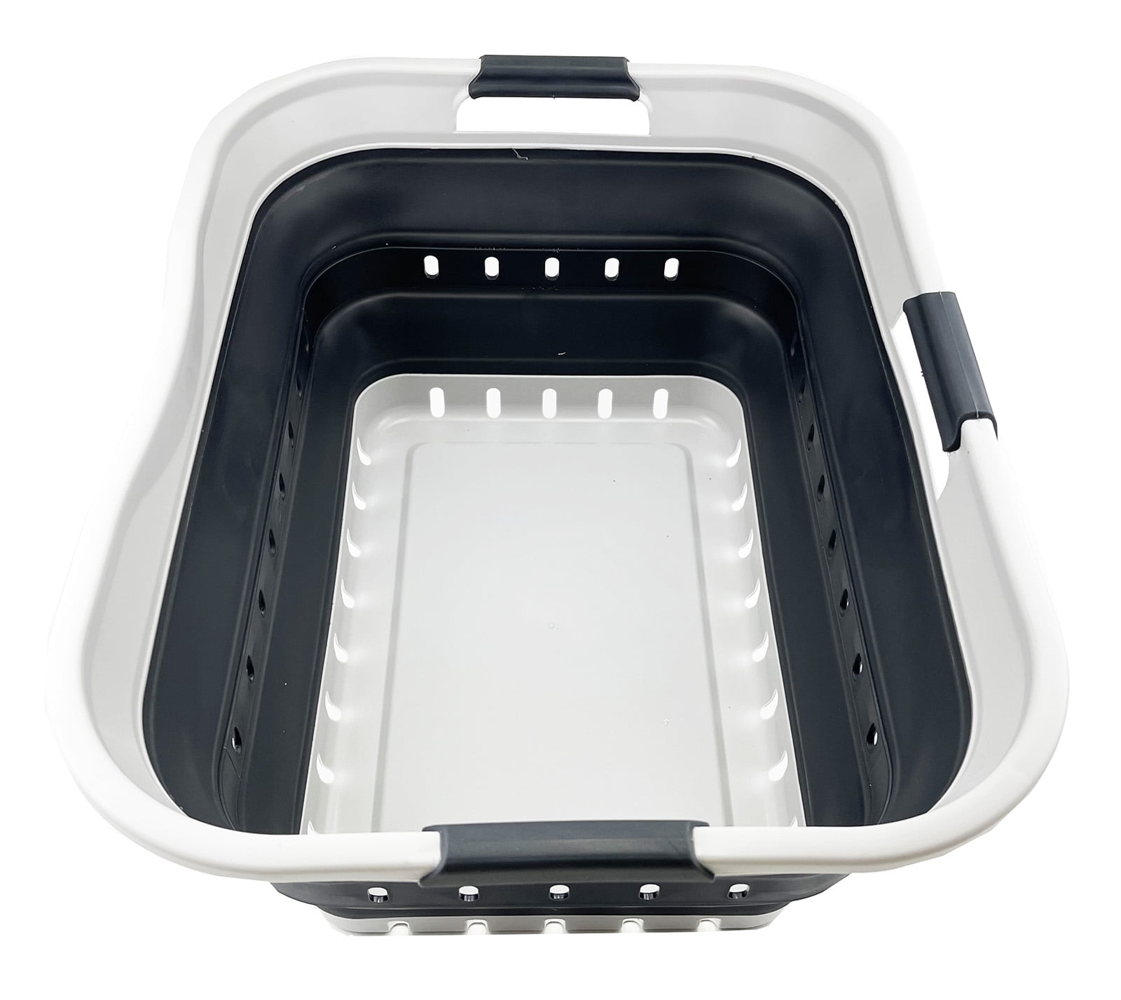 SAMMART 42L (11 gallon) Set of 2 Collapsible Plastic Laundry Basket ...