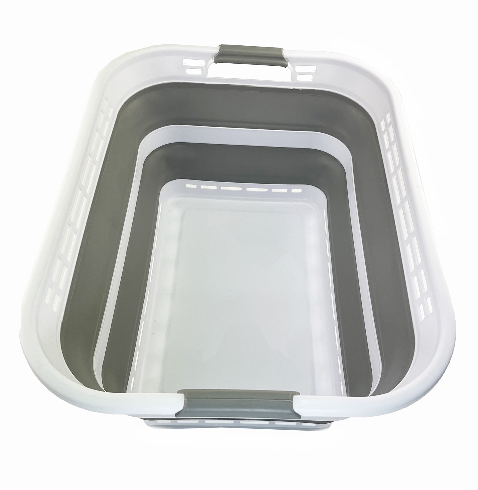 SAMMART 42L (11 gallons) Collapsible Plastic Laundry Hamper/Basket ...