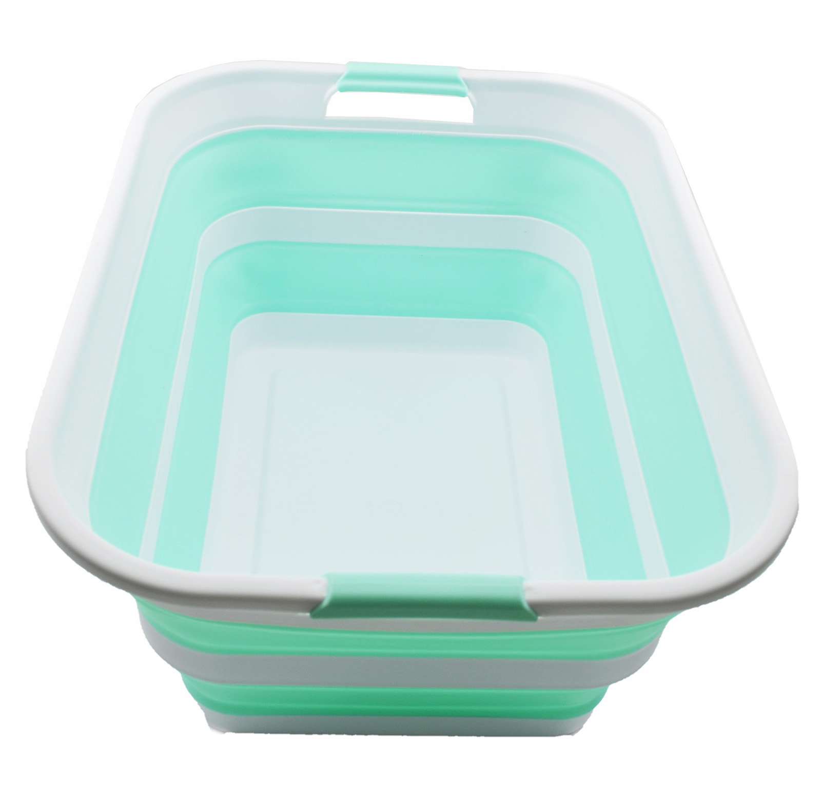 SAMMART 42L Collapsible Plastic Laundry Basket - Foldable Pop Up ...