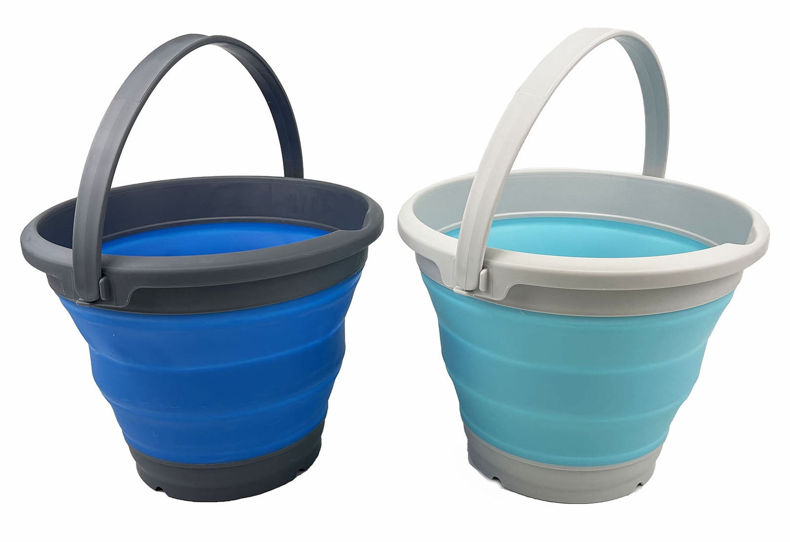 SAMMART 5.5L (1.4 Gallon) Collapsible Plastic Bucket - Foldable Round ...