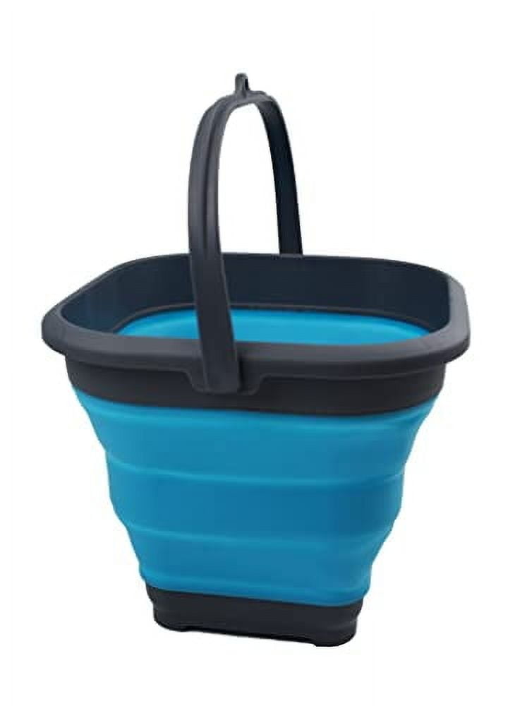 SAMMART 5.5L (1.4 Gallon) Collapsible Square Handy Bucket/Foldable ...