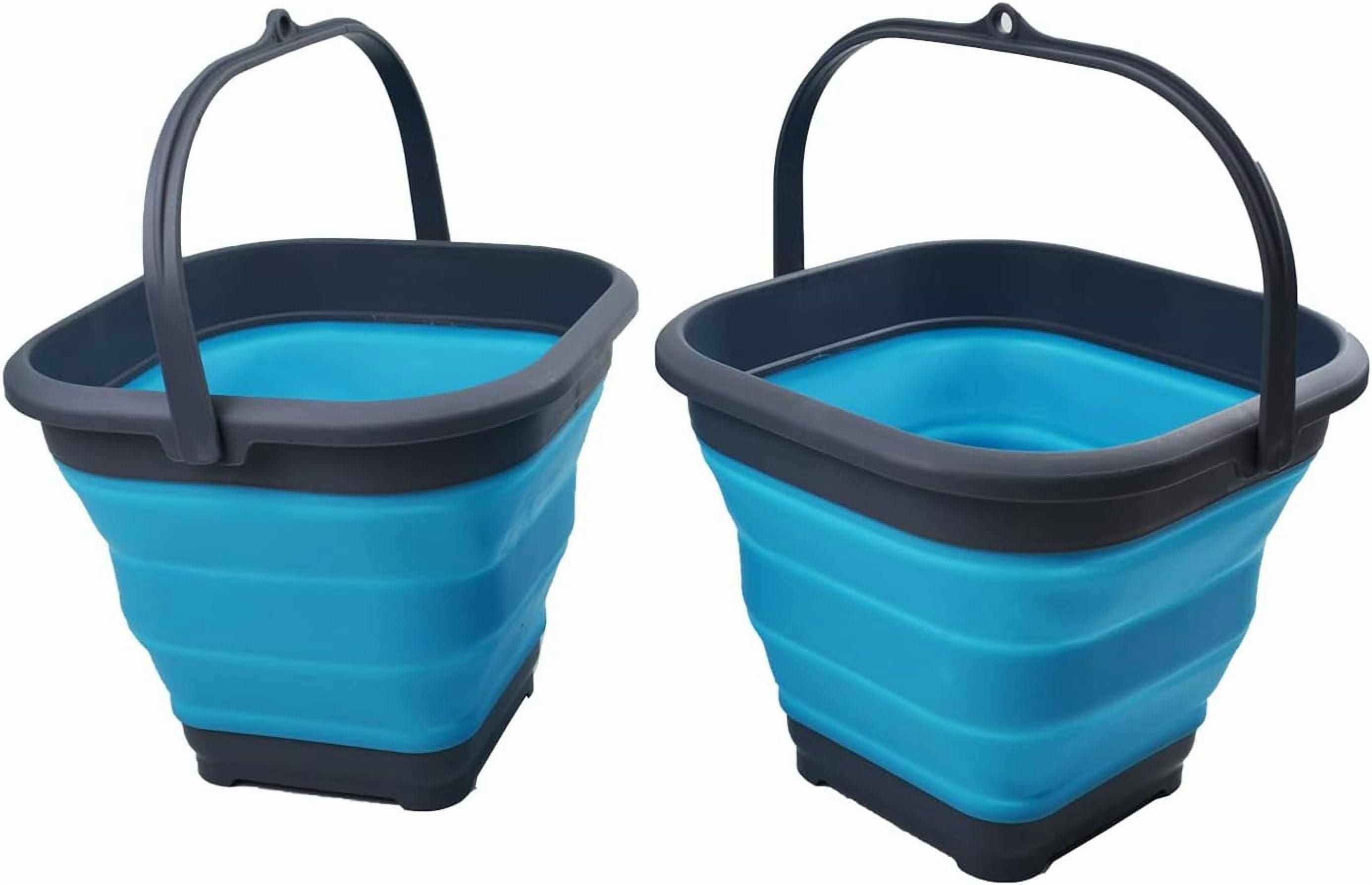 SAMMART 5.5L (1.4 Gallon) Collapsible Square Handy Bucket/Foldable ...