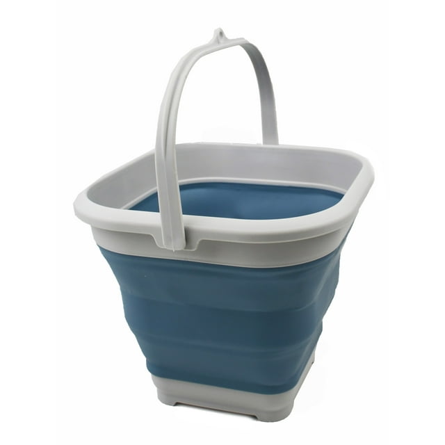 SAMMART 5.5L (1.4 Gallon) Collapsible Square Handy Bucket / Foldable ...