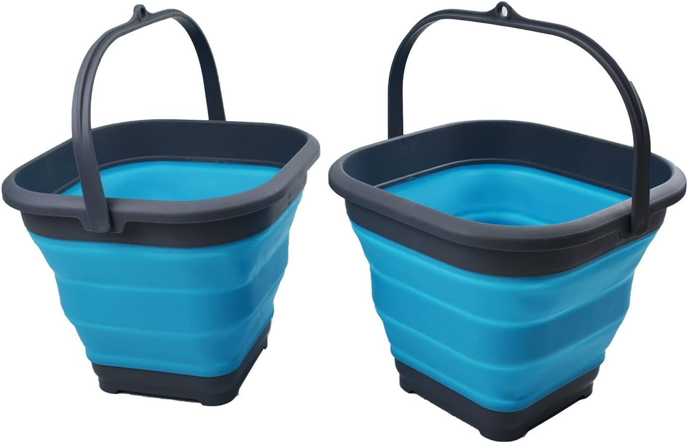 SAMMART 5.5L (1.4 Gallon) Collapsible Square Handy Bucket/Foldable ...