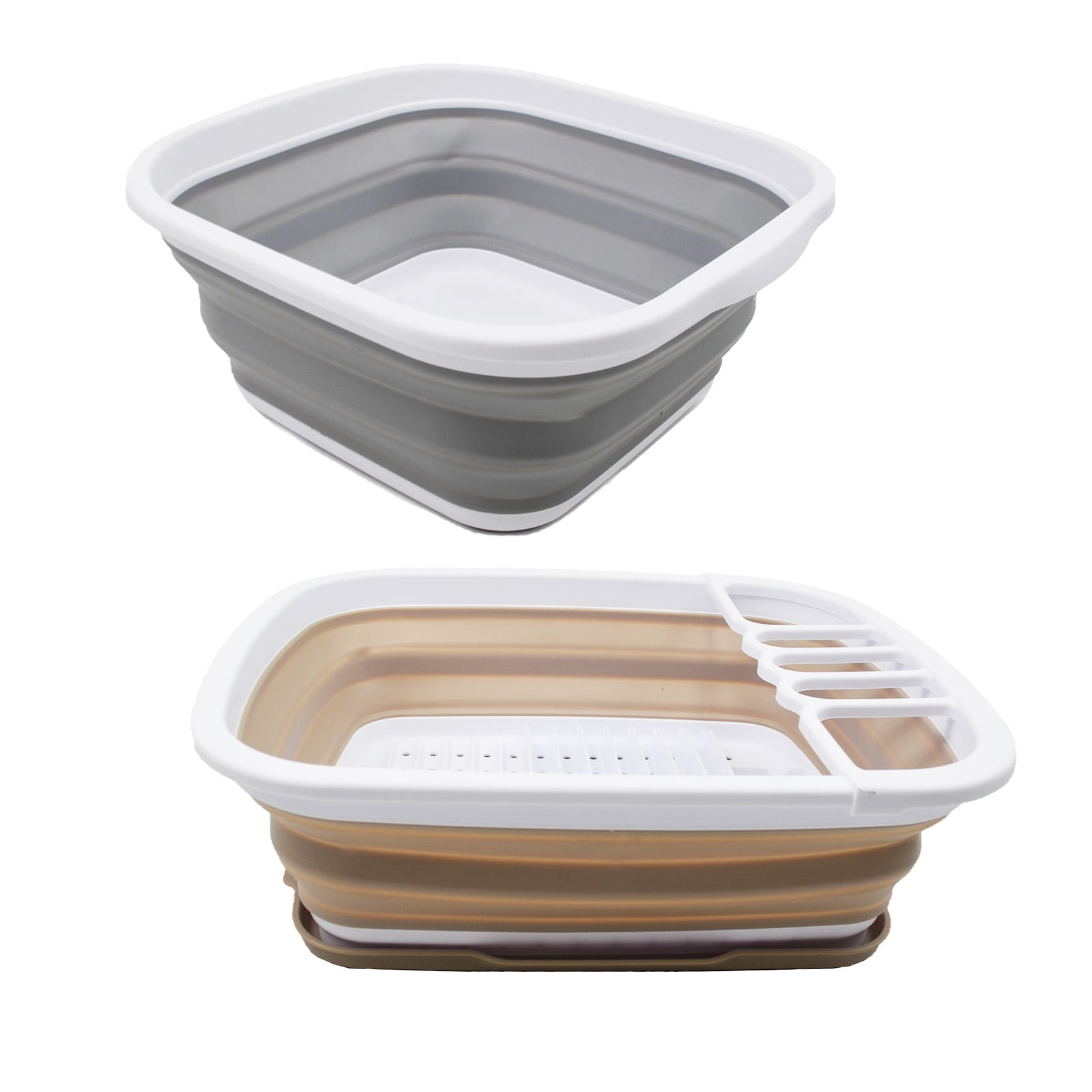 SAMMART 5.5L (1.4 Gallons) Collapsible Tub and 8L (2.11Gallons ...