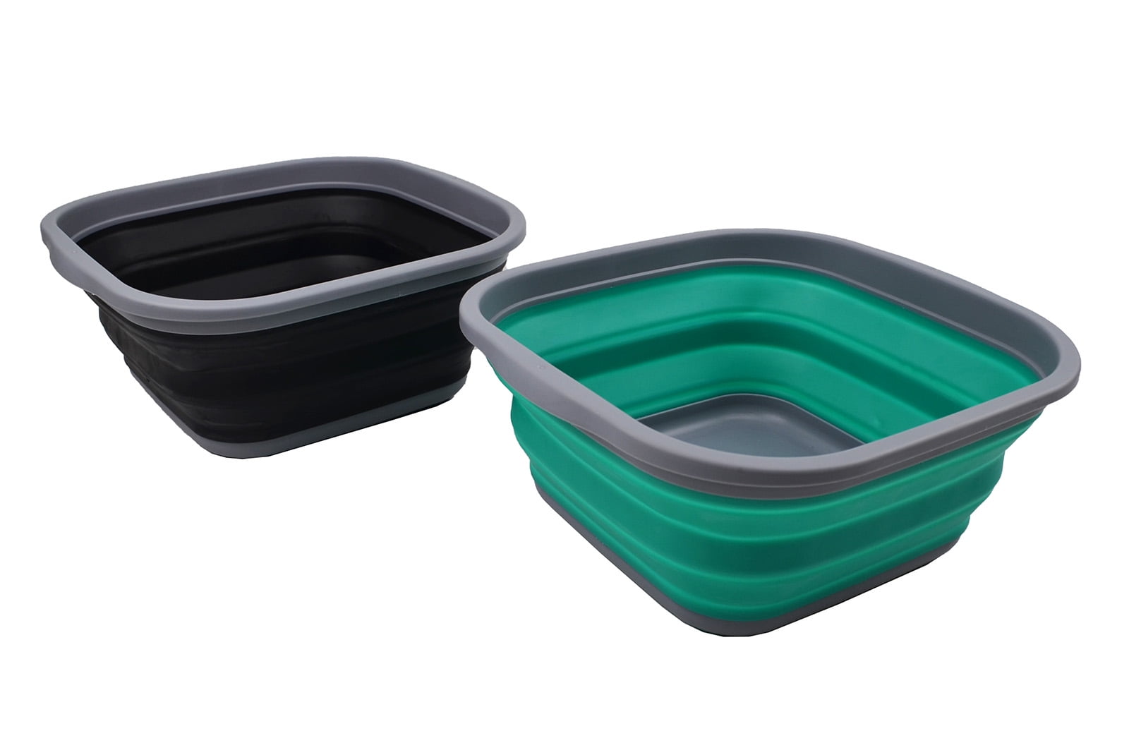 SAMMART 5.5L (1.4 Gallons) Set of 2 Collapsible Tub - Foldable Dish Tub ...