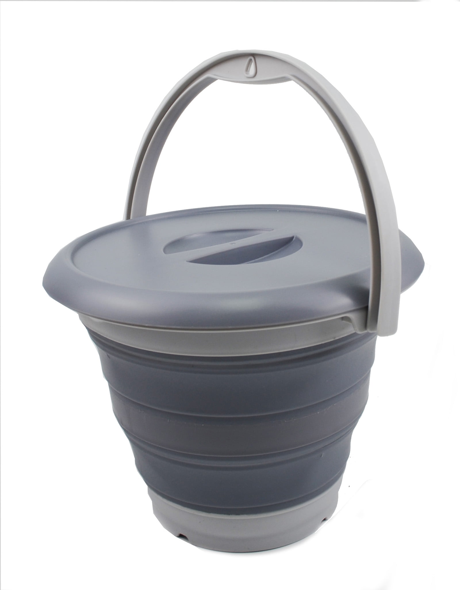 Sammart 5L Collapsible Fishing Bucket, Foldable TPE Water Pail with Lid ...