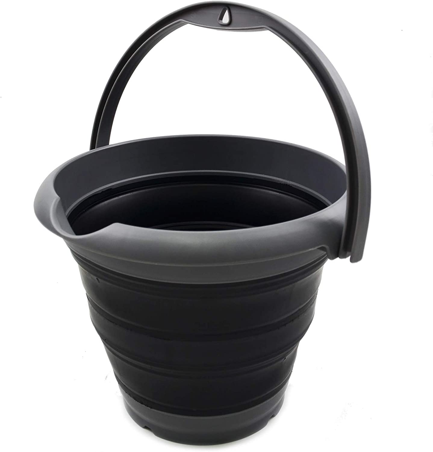 SAMMART 5L (1.32 Gallon) Collapsible Plastic Bucket - Foldable Round ...