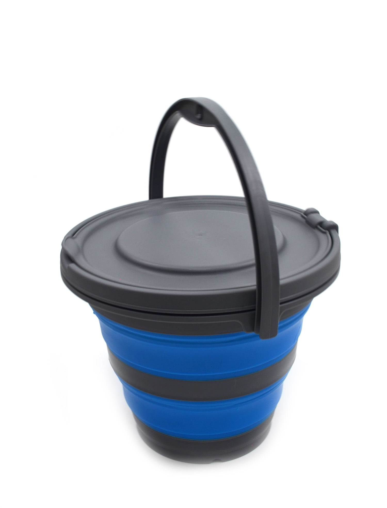 SAMMART 5L Collapsible Fishing Bucket with Removable Lid - Foldable ...