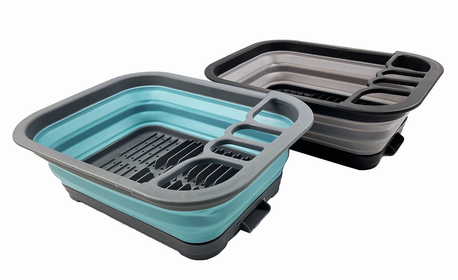 SAMMART 7.3L (1.9 Gallon) Collapsible Dish Drainer with Drainer Board ...