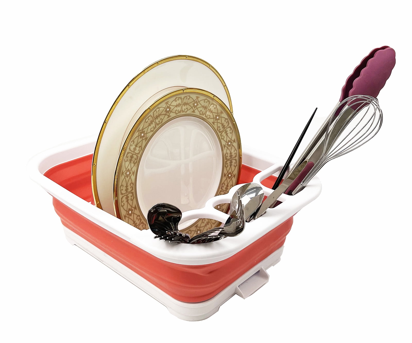 SAMMART 7.5L (1.98 Gallons) Collapsible Dish Drainer with Drainer Board ...