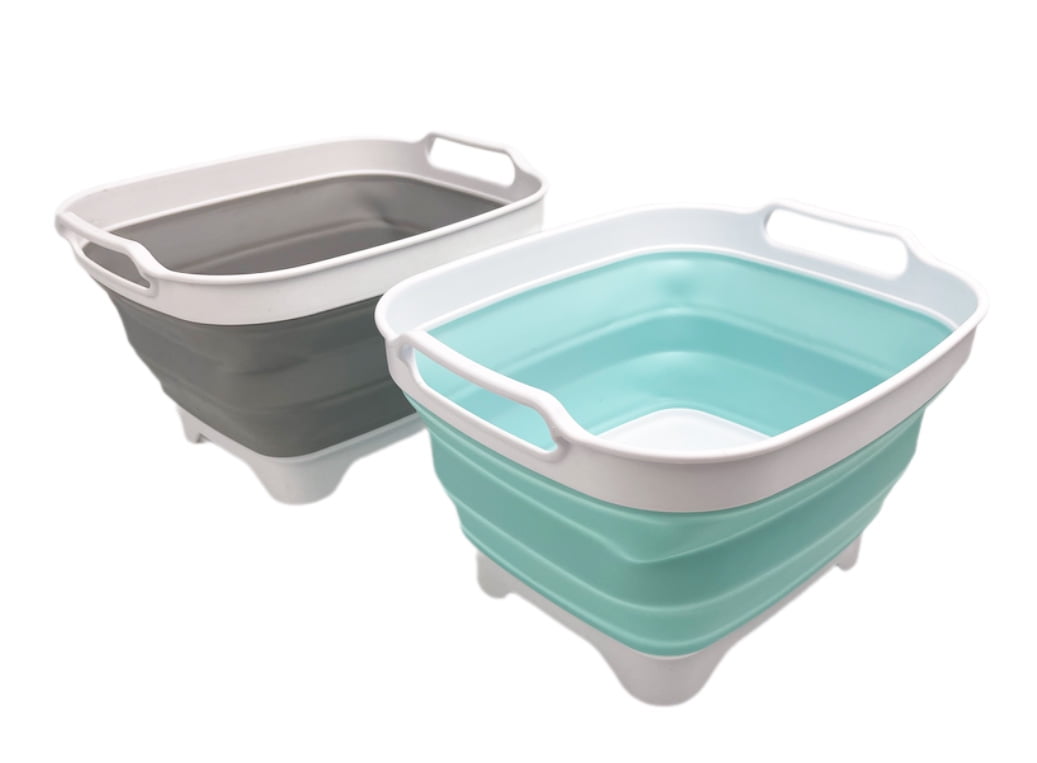 SAMMART 7.5L (2 Gallons) Collapsible Dishpan with Draining Plug ...