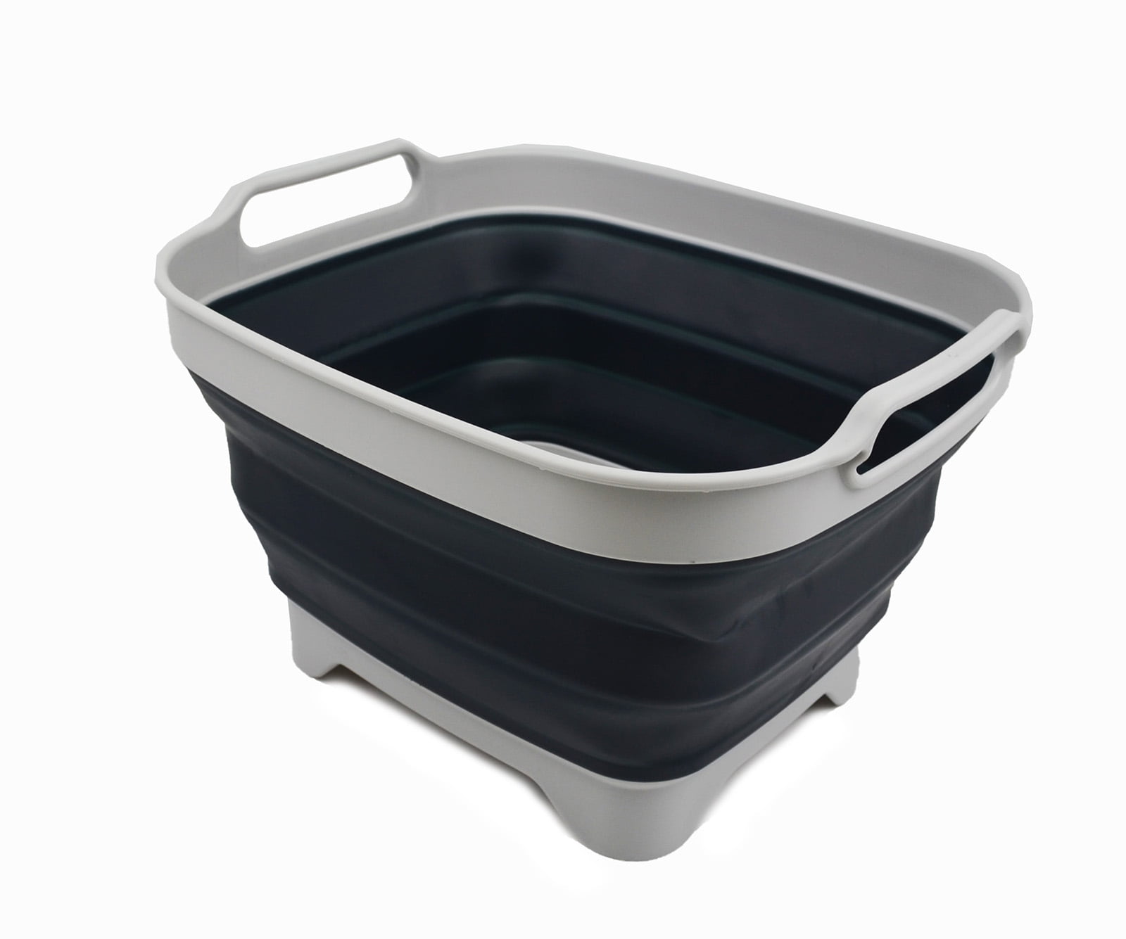 SAMMART 7.5L Collapsible Dishpan with Drainer - Foldable Kitchen Basin ...