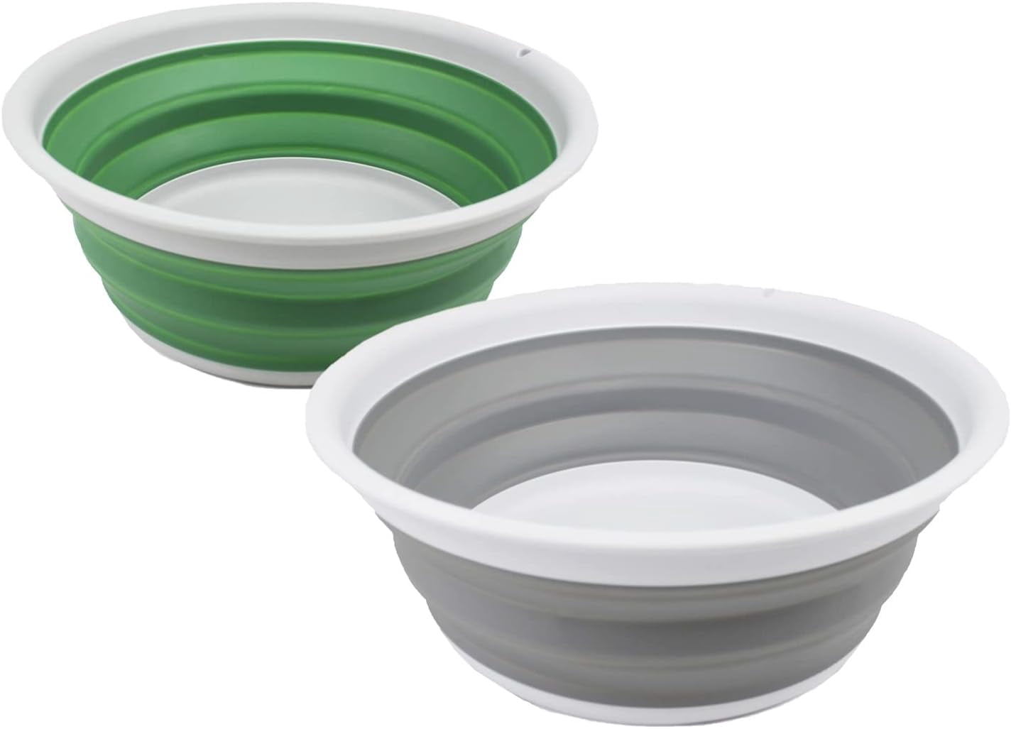 SAMMART 7.5L Set of 2 Collapsible Tub - Foldable Dish Tub - Portable ...