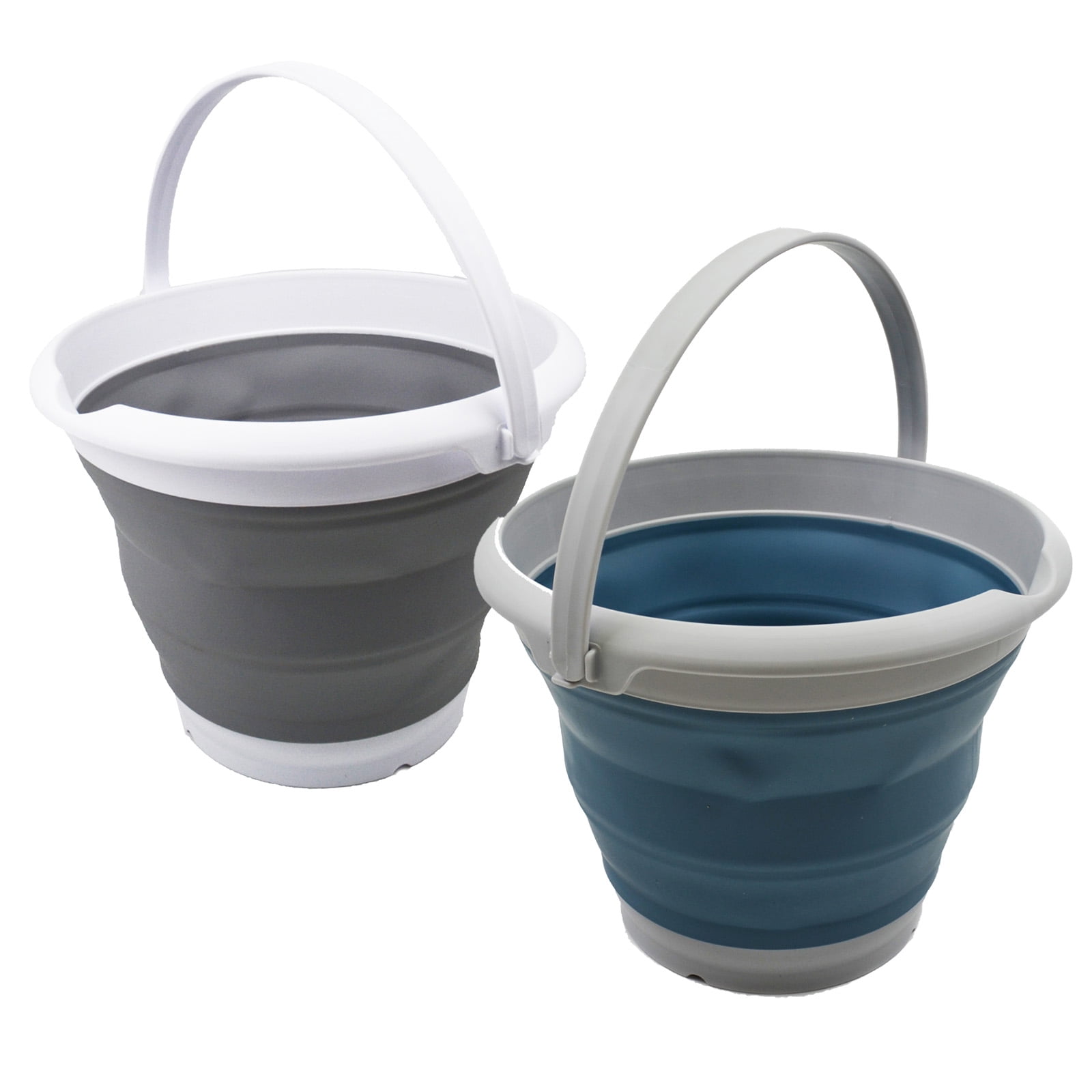 SAMMART 8.5L (2.2 Gallon) Collapsible Plastic Bucket - Foldable Round ...