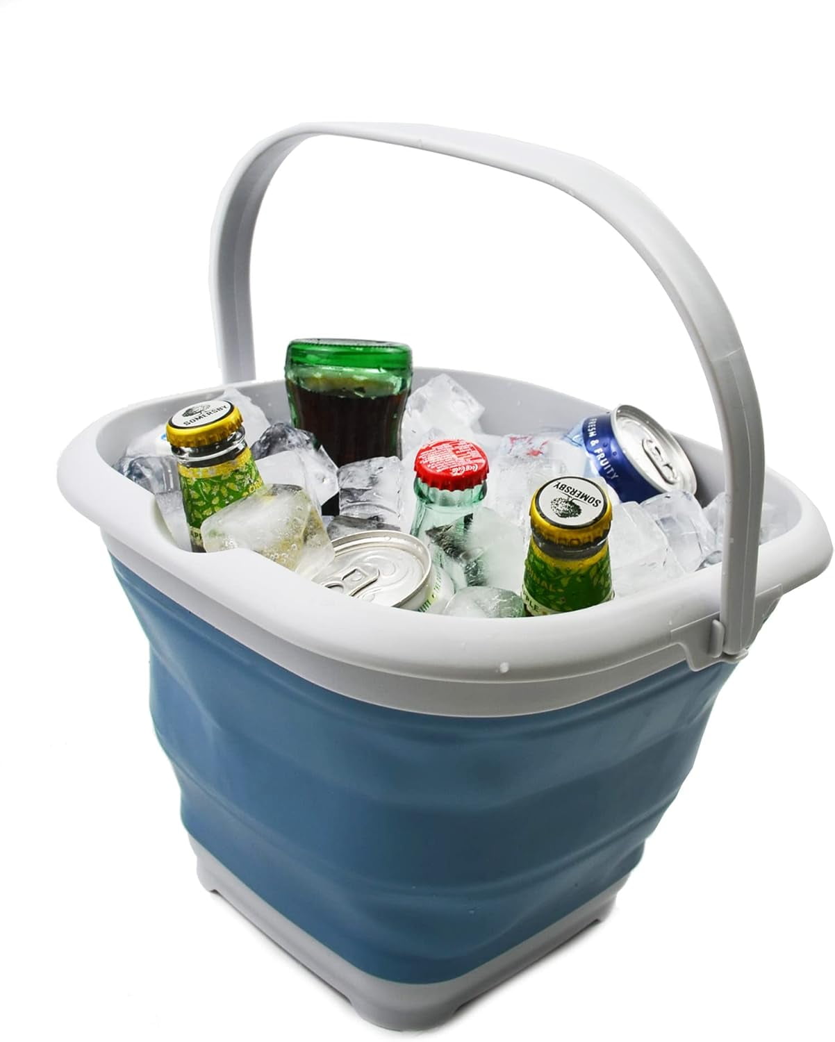 SAMMART 8.5L (2.2 gallons) Collapsible Plastic Square Bucket/Foldable ...