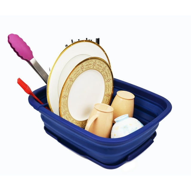 SAMMART 8L (2.11Gallons) Collapsible Dish Drainer with Drainer Board ...