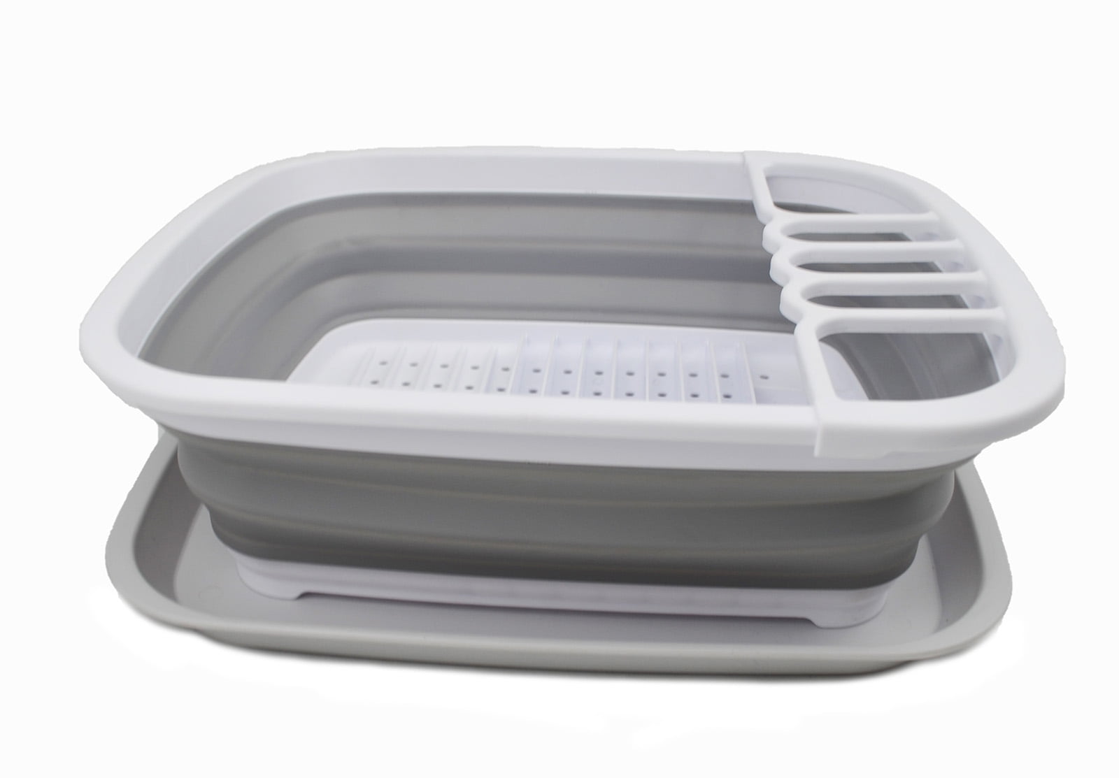 SAMMART 8L Collapsible Dish Drainer with Tray - Drying Rack Set ...