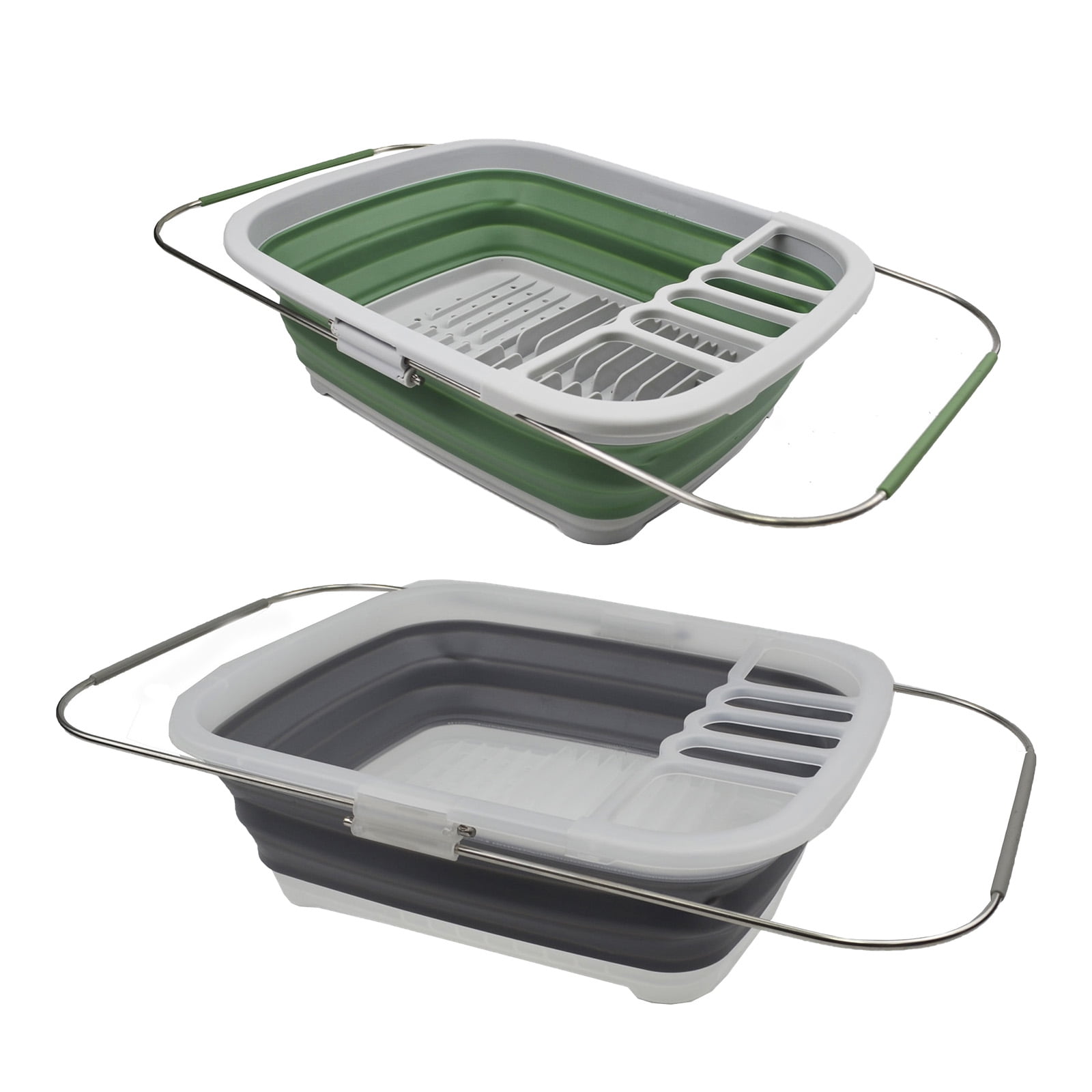 SAMMART 8L (2.11Gallons) Expandable Collapsible Dish Drainer - Foldable ...