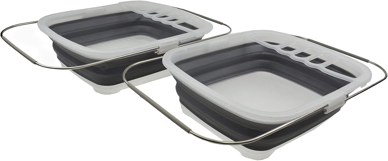 SAMMART 8L (2.11Gallons) Expandable Collapsible Plastic Dish Drainer ...