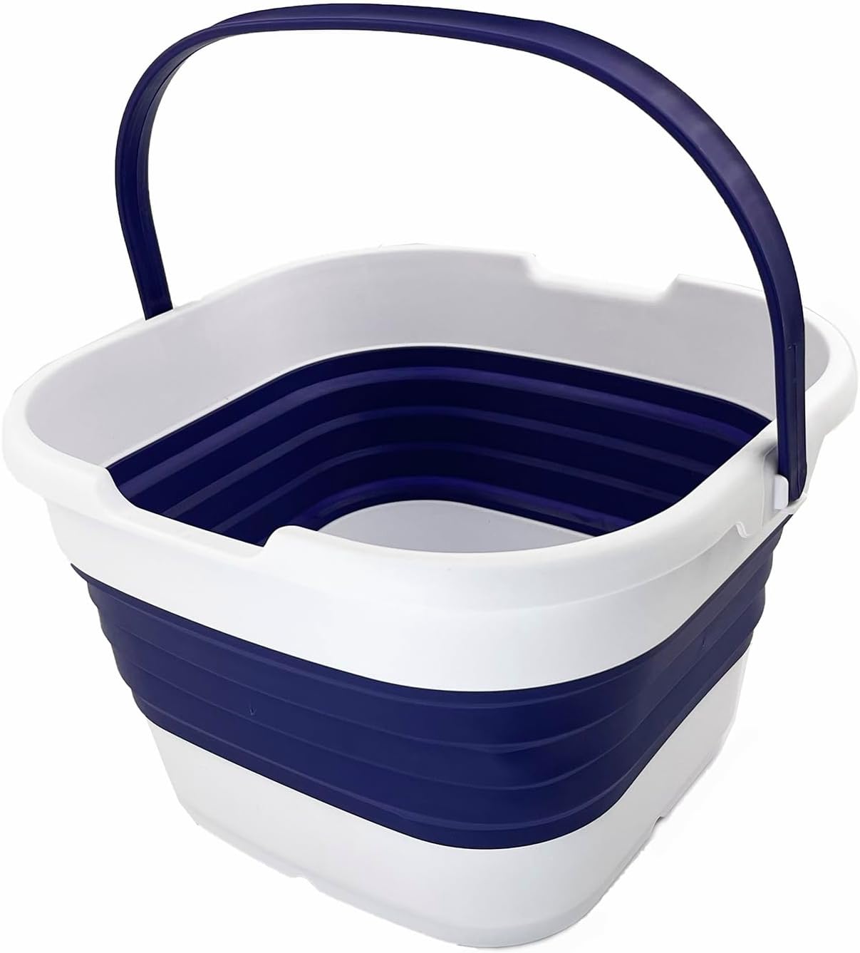 SAMMART 9.5L (2.5 Gallon) Collapsible Rectangular Handy Basket/Bucket ...