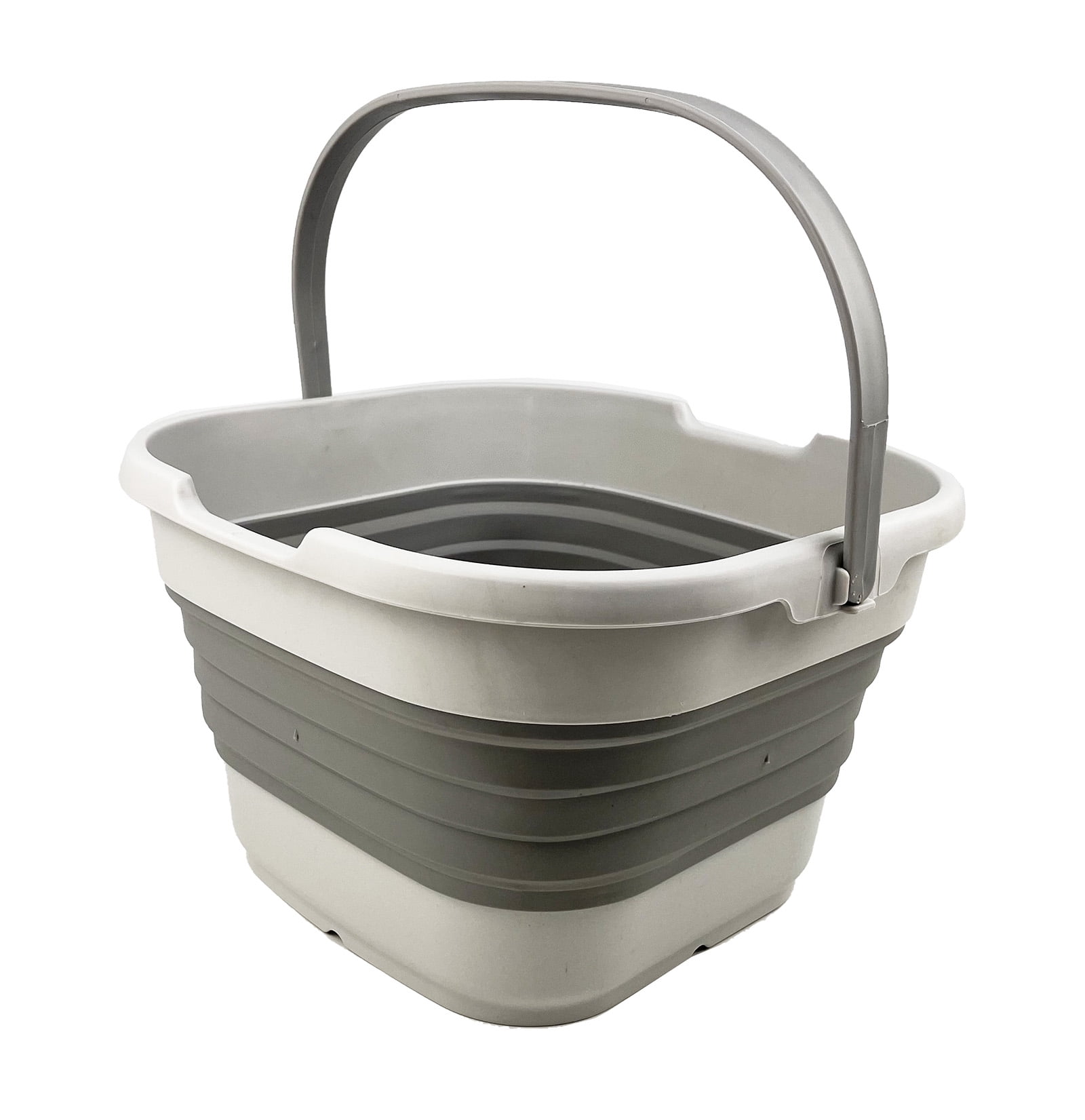 SAMMART 9.5L (2.5 Gallon) Collapsible Rectangular Handy Basket/Bucket ...
